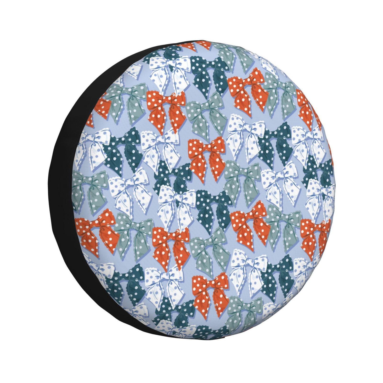 Fuzoiu Polka dot bow Print Universal Spare Tire Cover with Buckle Strap ...