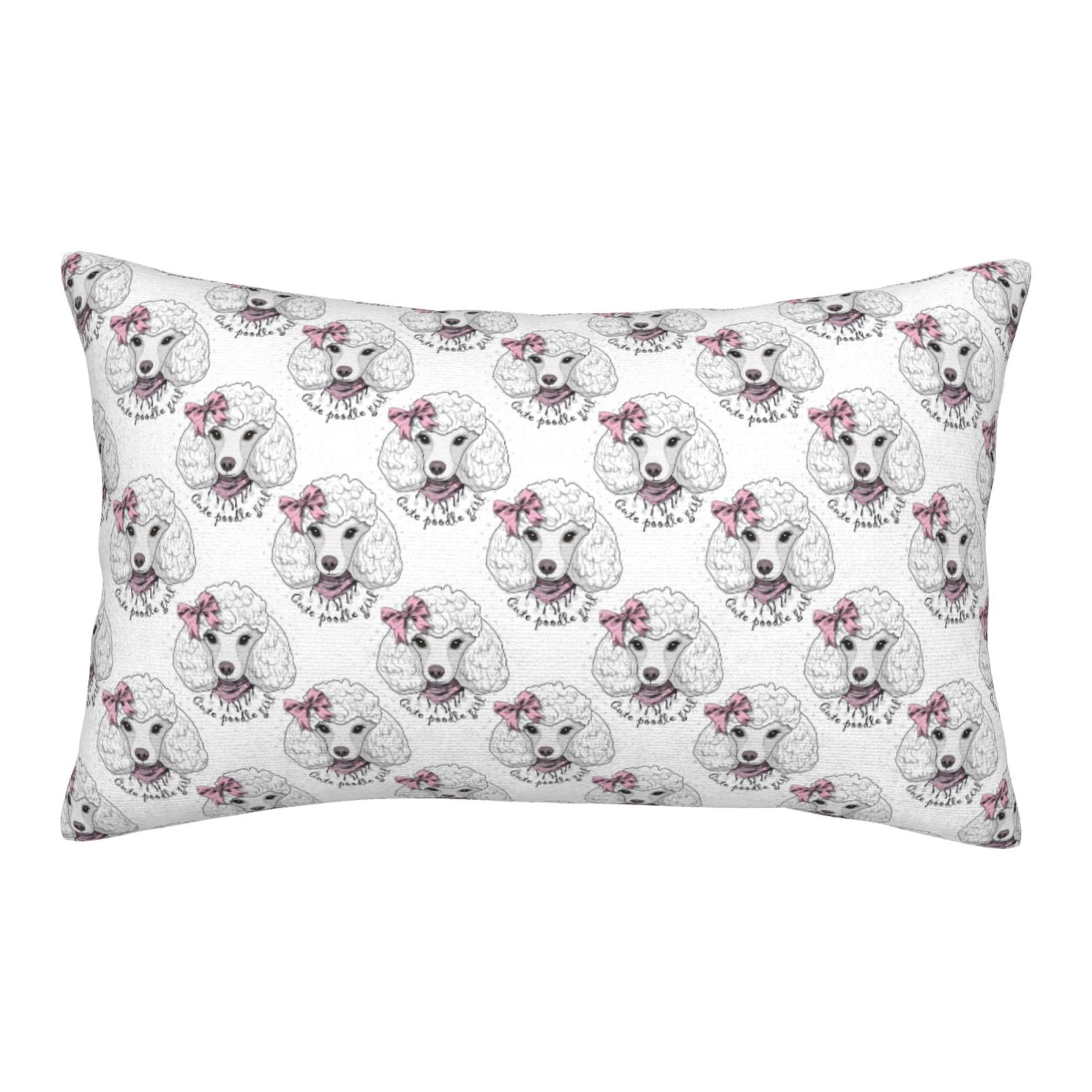 Fuzoiu Poodle Dog Print Fuzzy Pillowcases, Super Soft Pillow Case Cover ...