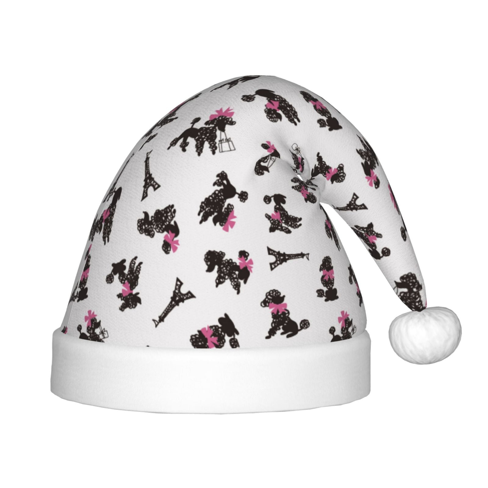 Fuzoiu Poodle Dog Print Santa Hat Christmas Hat for kids,Santa Hats ...