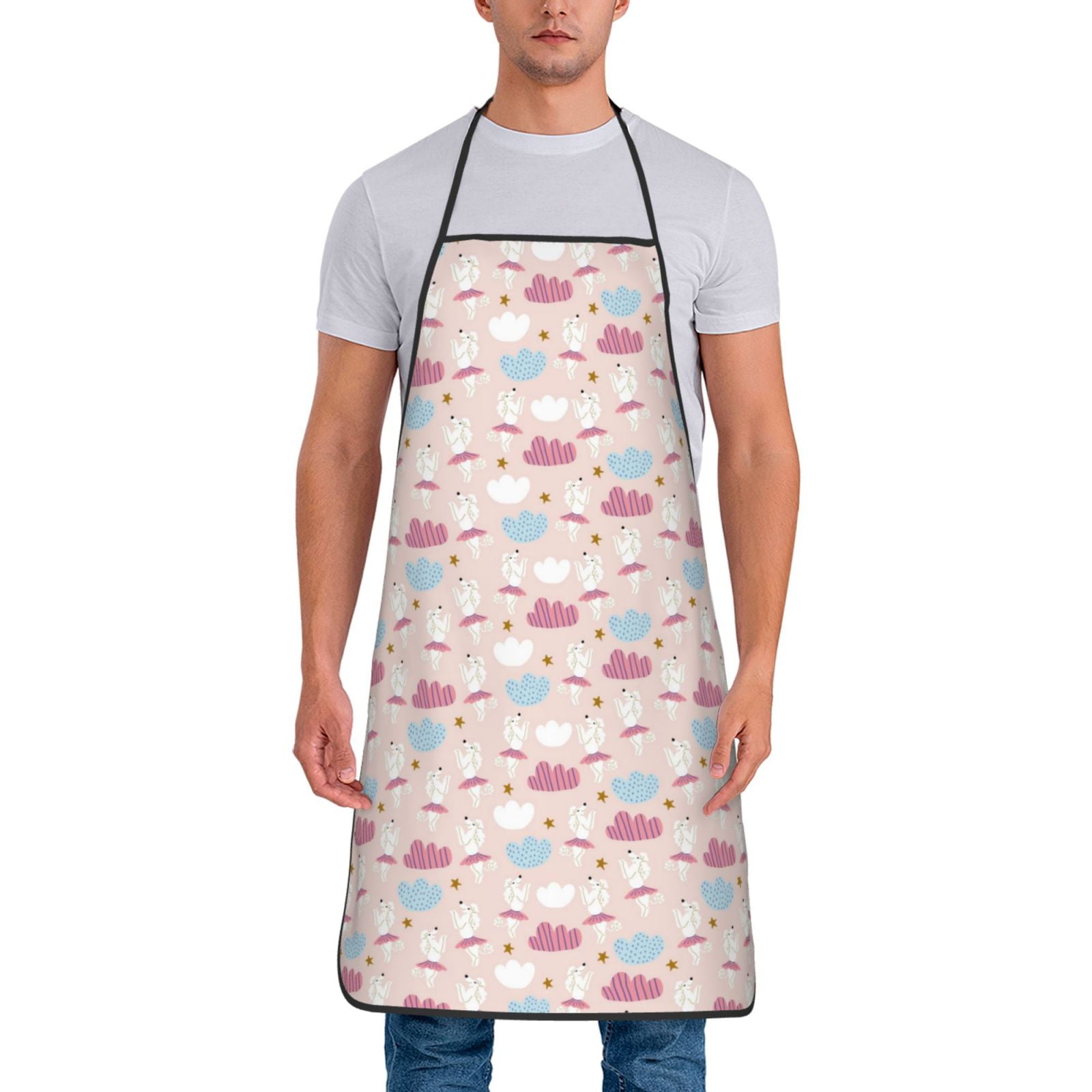 Fuzoiu Poodle In Ballet Skirts Dancing Print Waterproof Apron, Kitchen ...