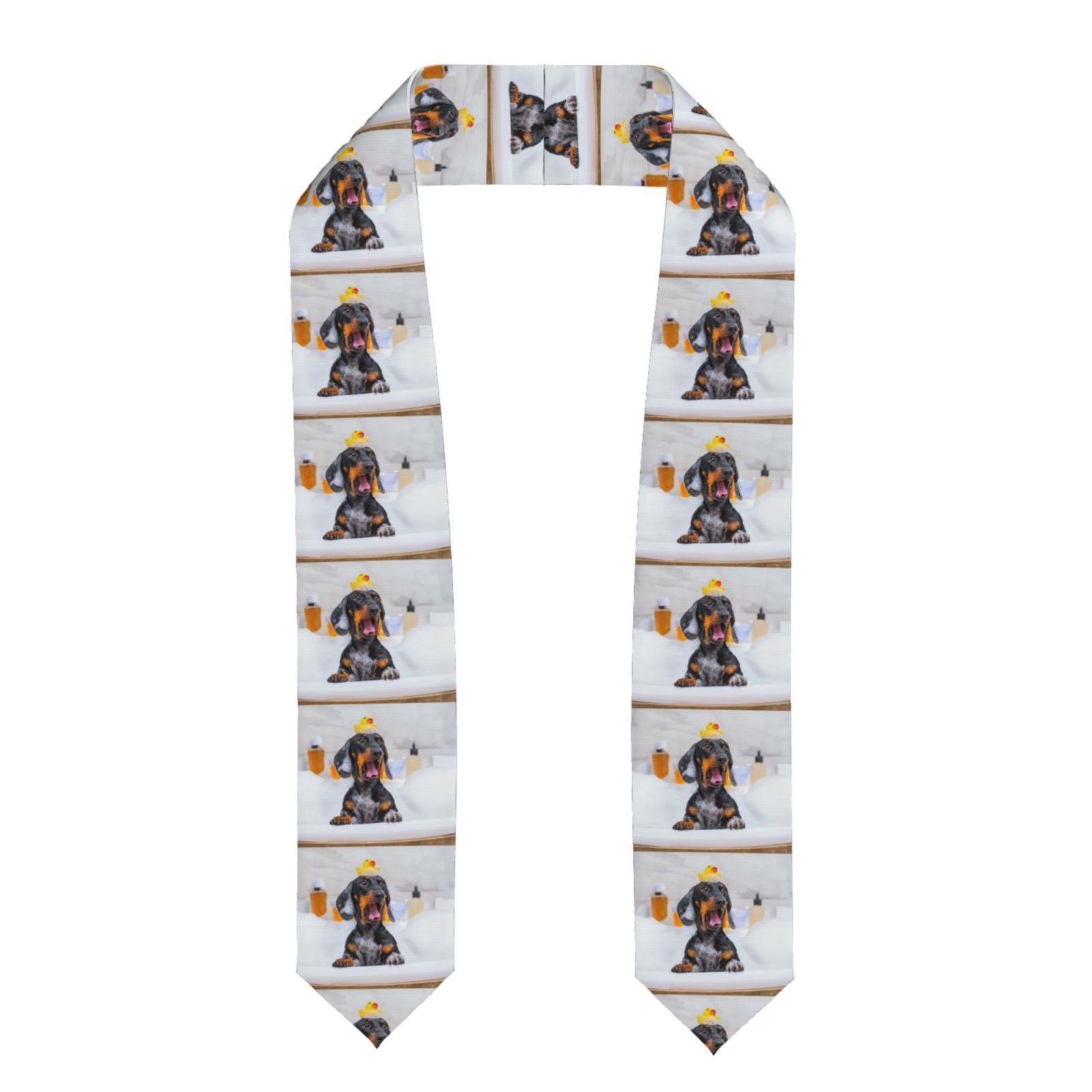 Fuzoiu Puppy Sits In Bathtub Print Graduation Sash,Graduation Stole ...