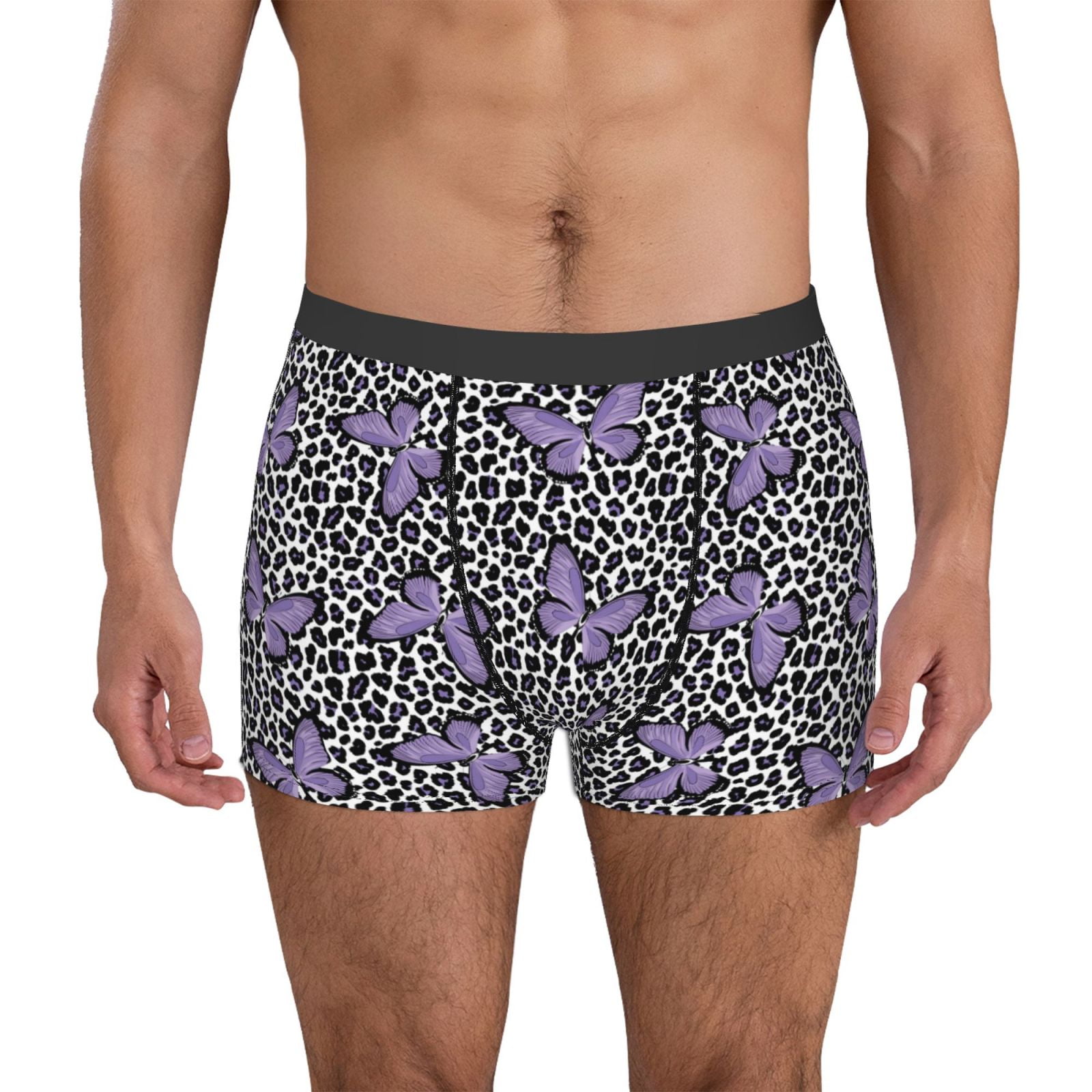 Fuzoiu Purple Butterflies Print Men's Ultra Breathable Underwear,No ...