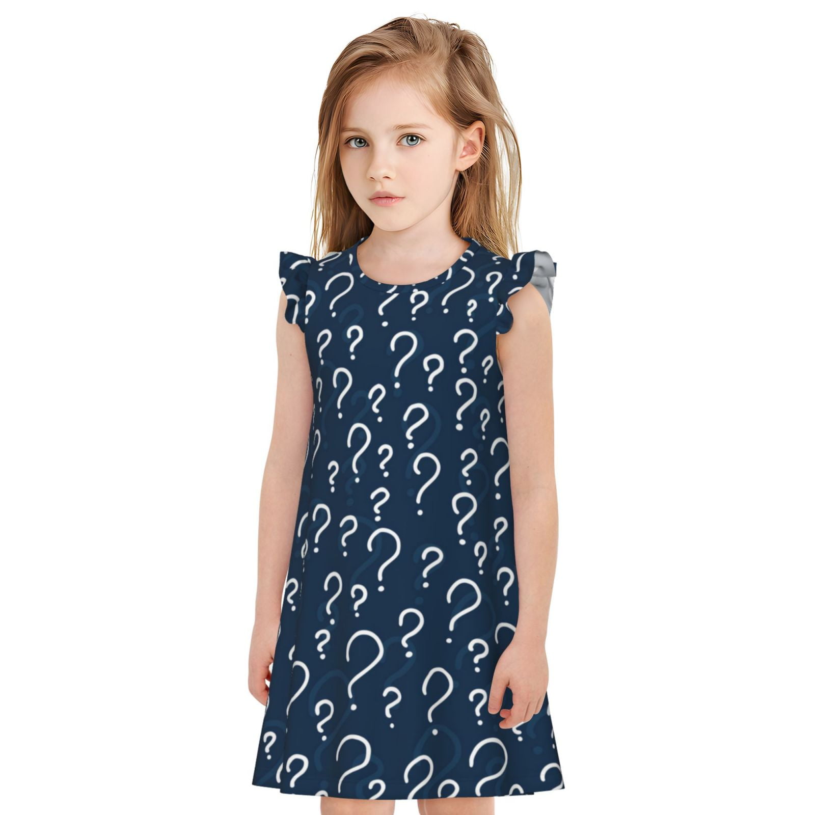 Fuzoiu Question Marks Print Girls' Nightgowns Pajamas Dress,Girls ...