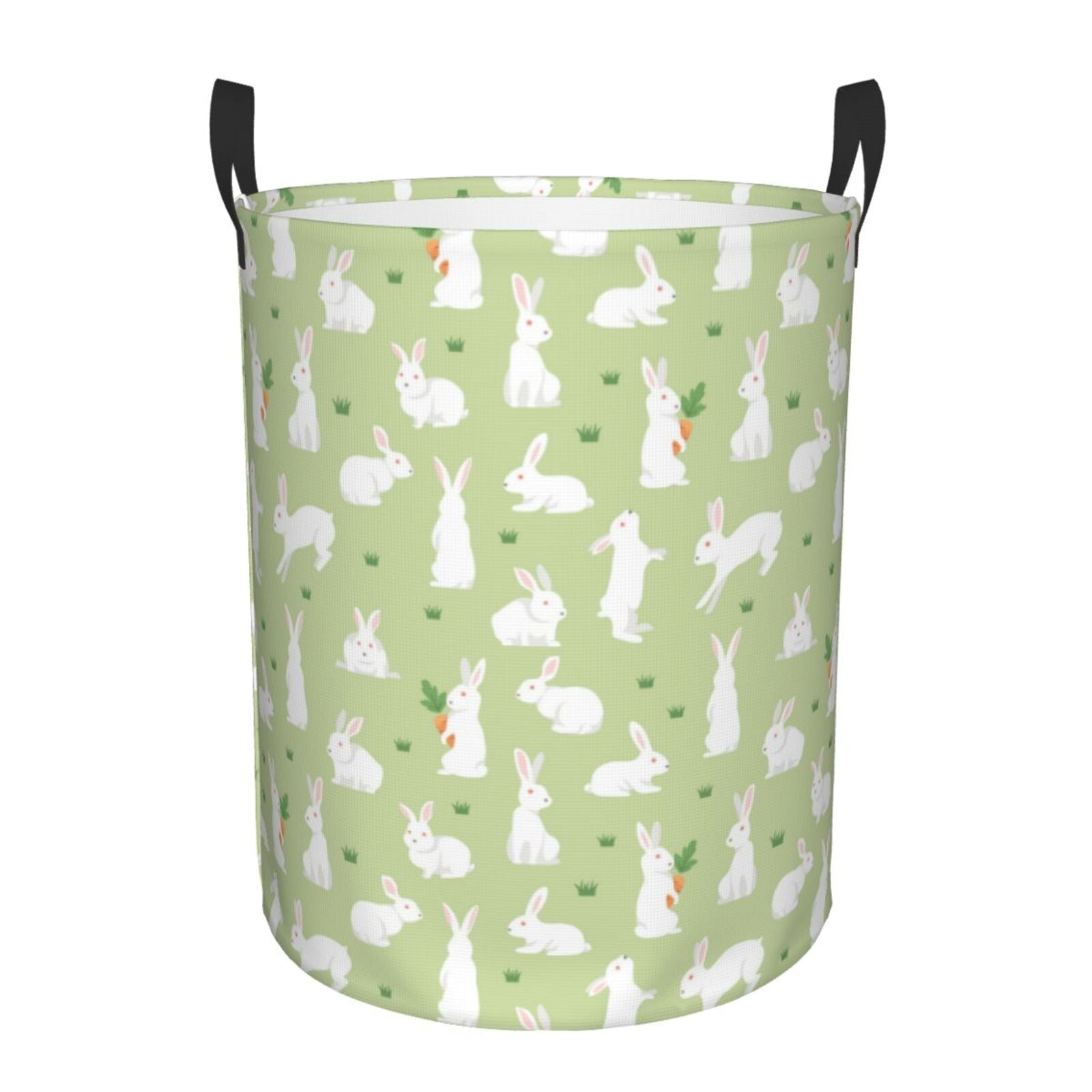 Fuzoiu Rabbit And Carrot (2) Print Circular Hamper,Laundry Basket with ...