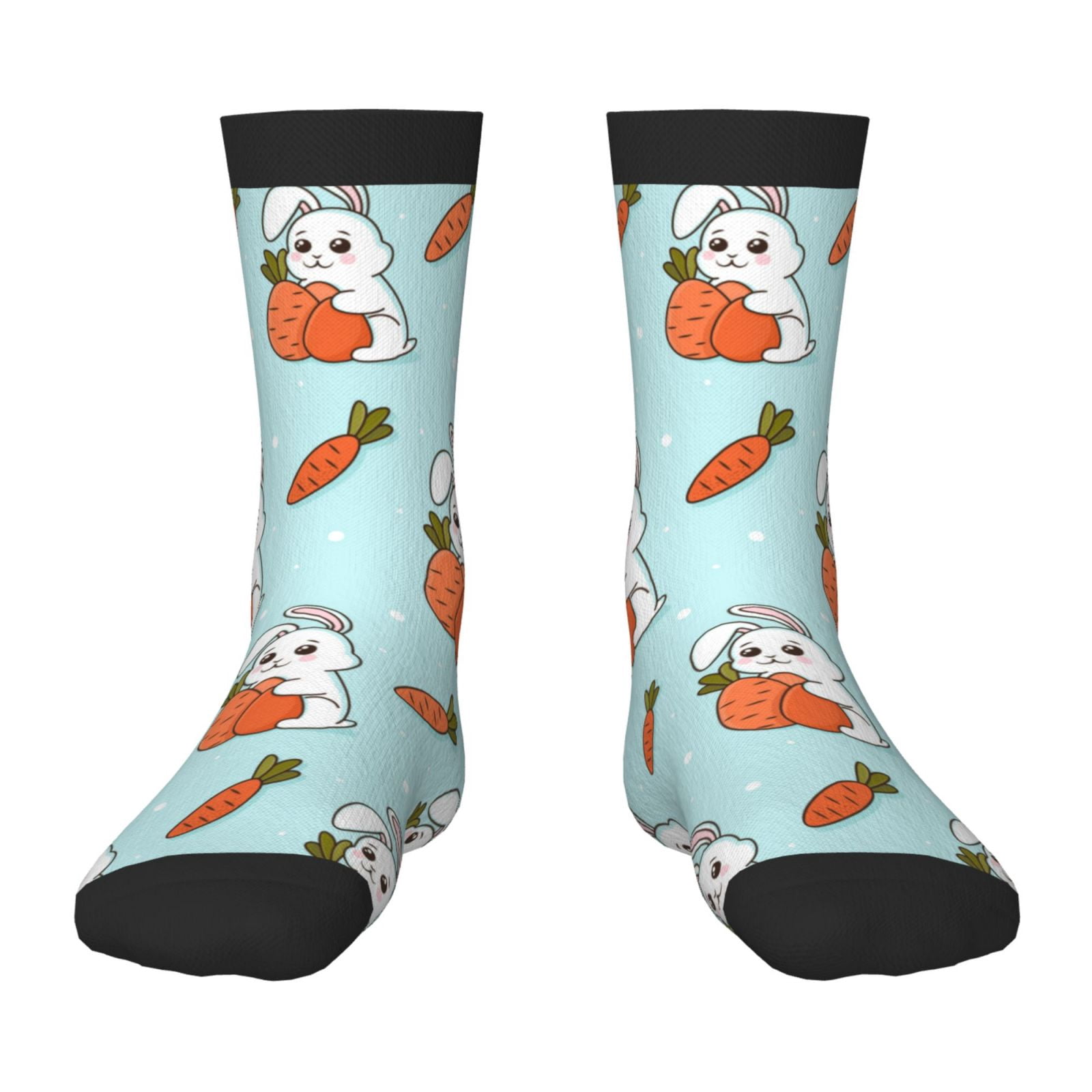 Fuzoiu Rabbit Is Eating Carrots Print Kids Socks For Boys Girls,Grip ...
