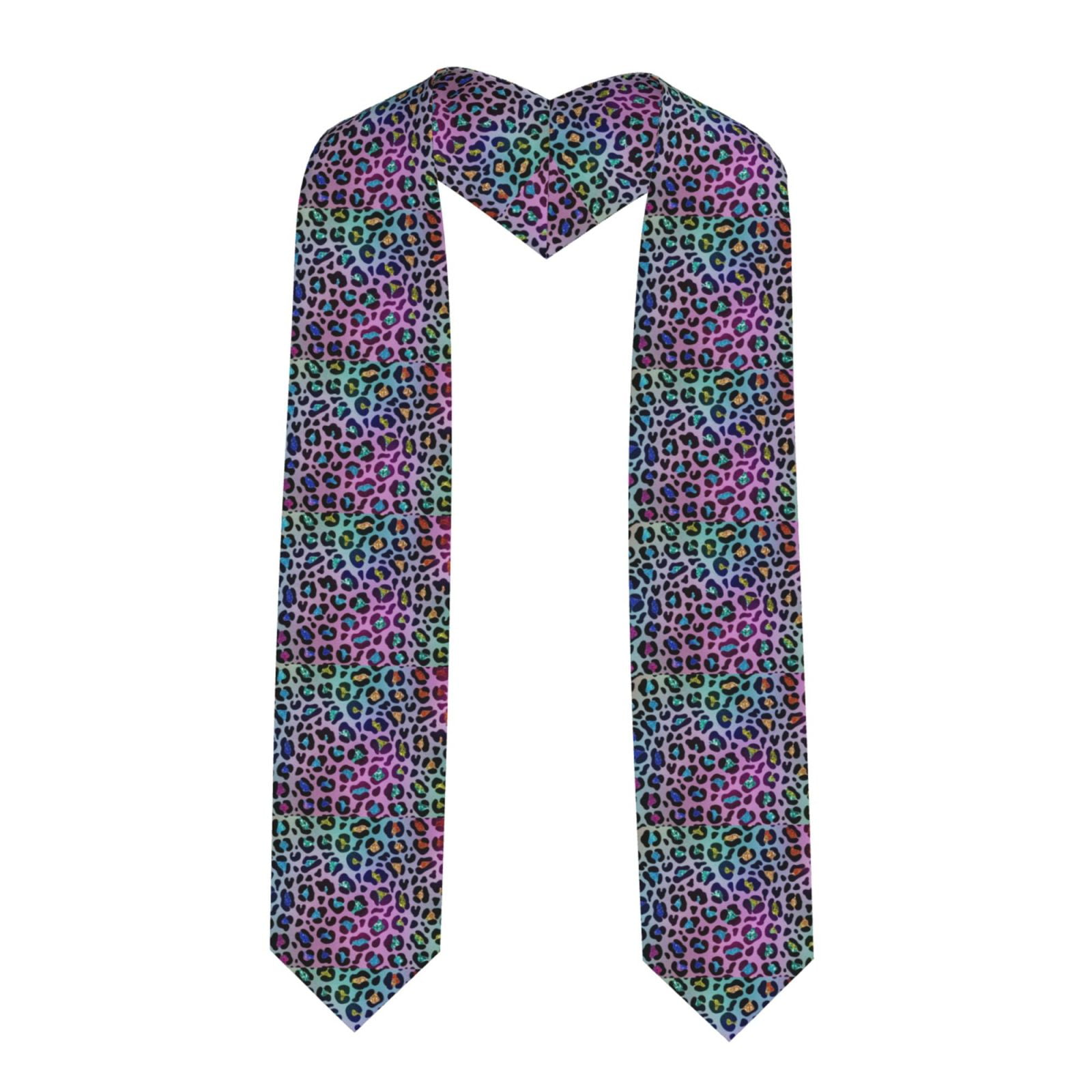 Fuzoiu Rainbow Animal Skin Print Graduation Sash,Graduation Stole ...