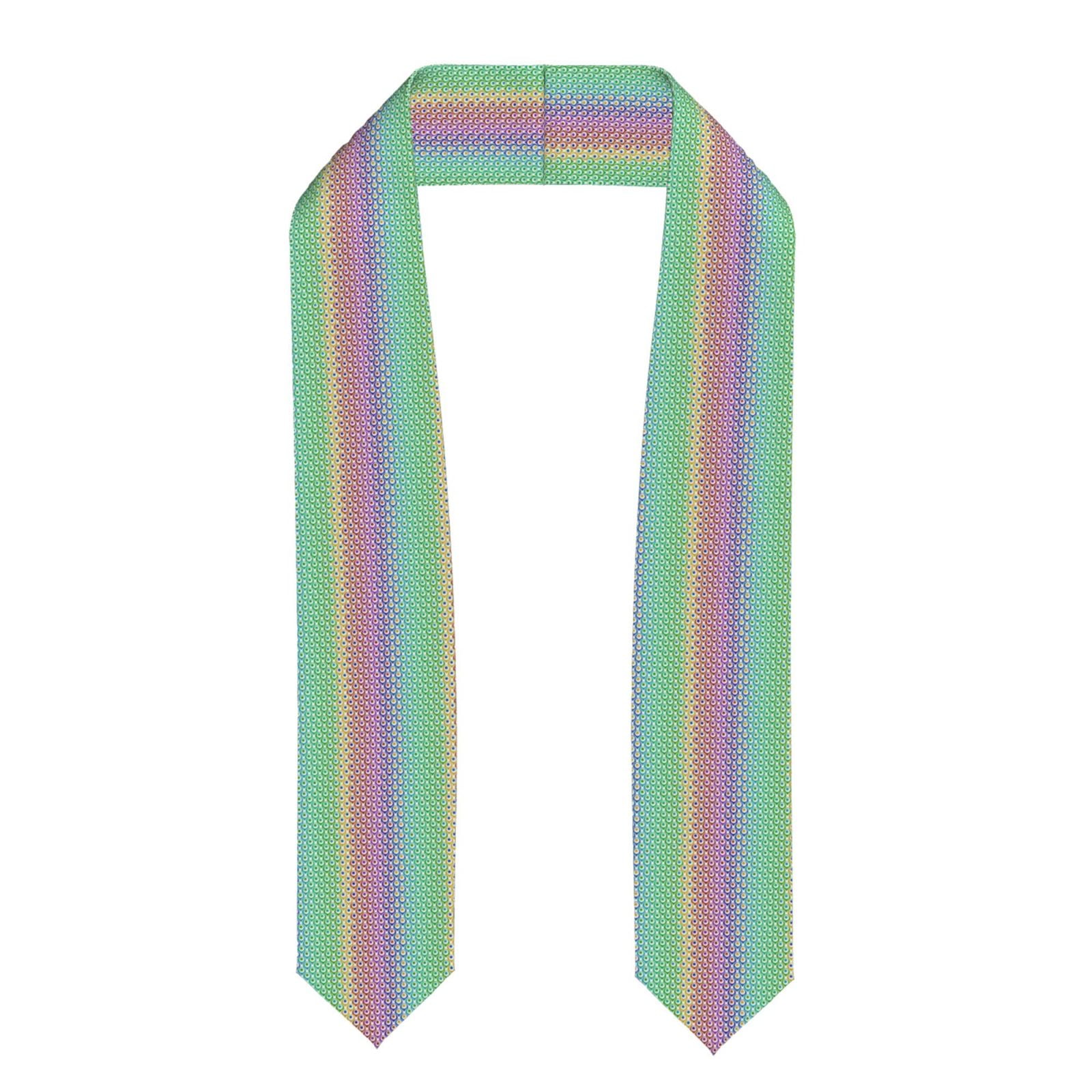Fuzoiu Rainbow Peacock Feathers Print Graduation Sash,Graduation Stole ...