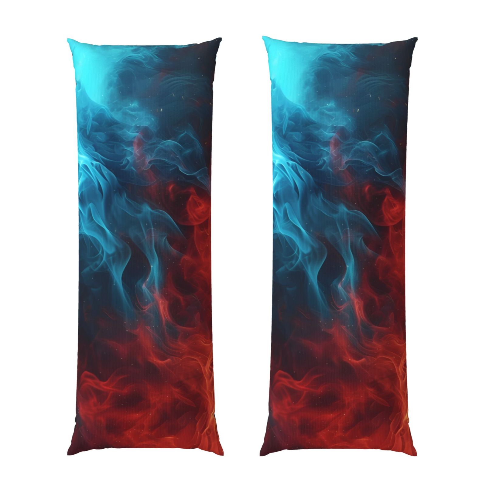 Fuzoiu Red And Blue Fire Print Body Pillowcase 20x54 in,Long Pillow ...