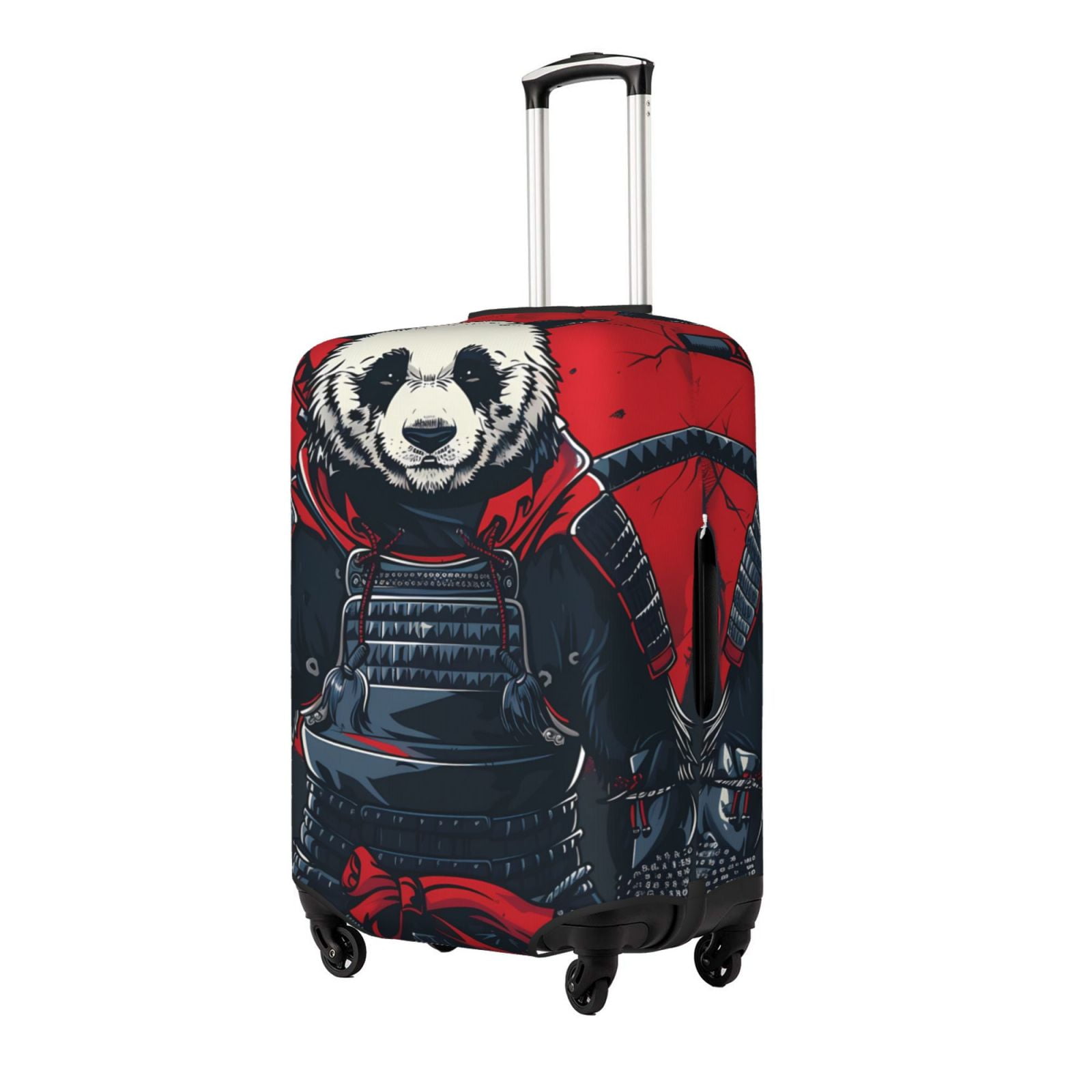 Fuzoiu Red Black Eastern Panda Warrior Print Suitcase Cover,Washable ...