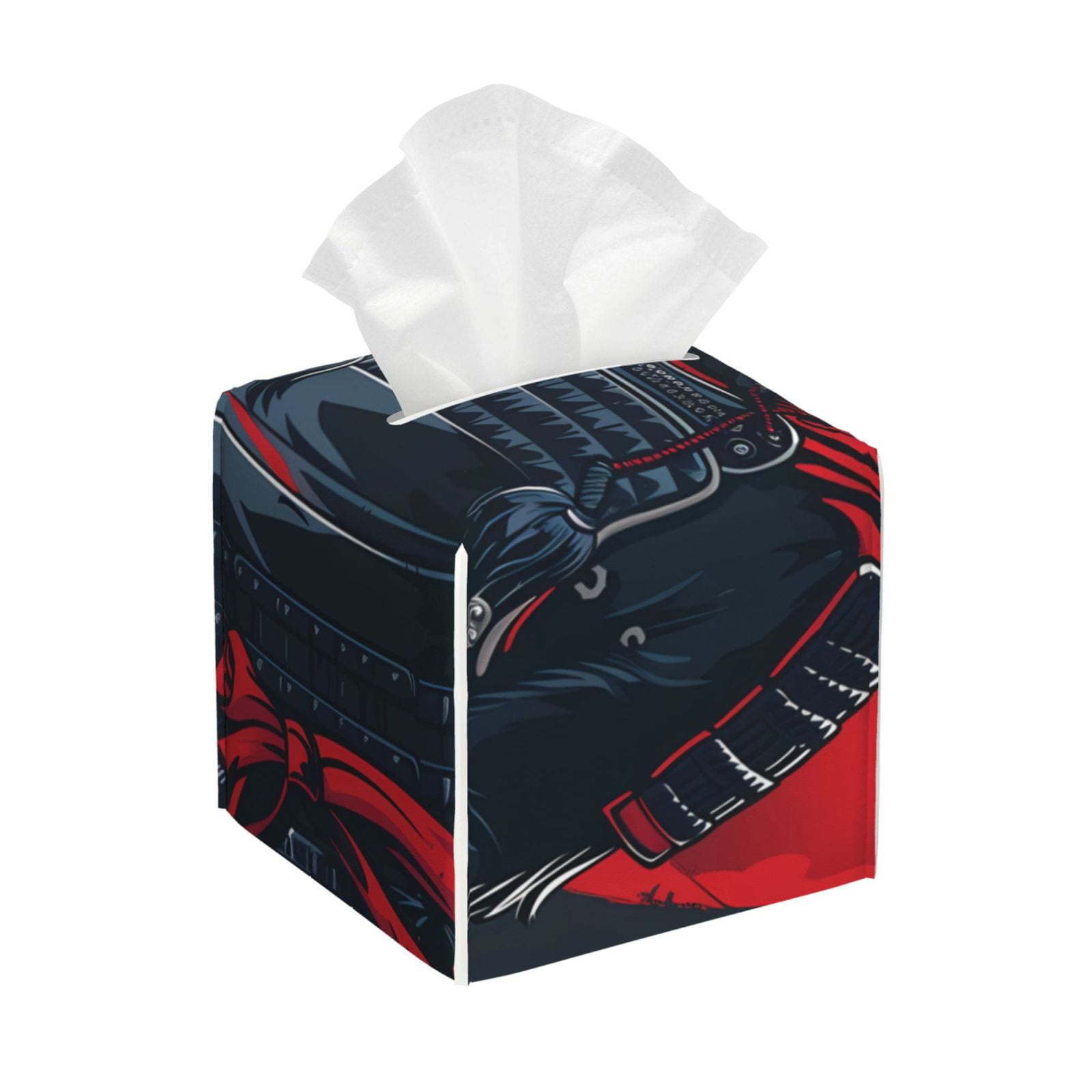 Fuzoiu Red Black Eastern Panda Warrior Print Tissue Box Cover Holder ...