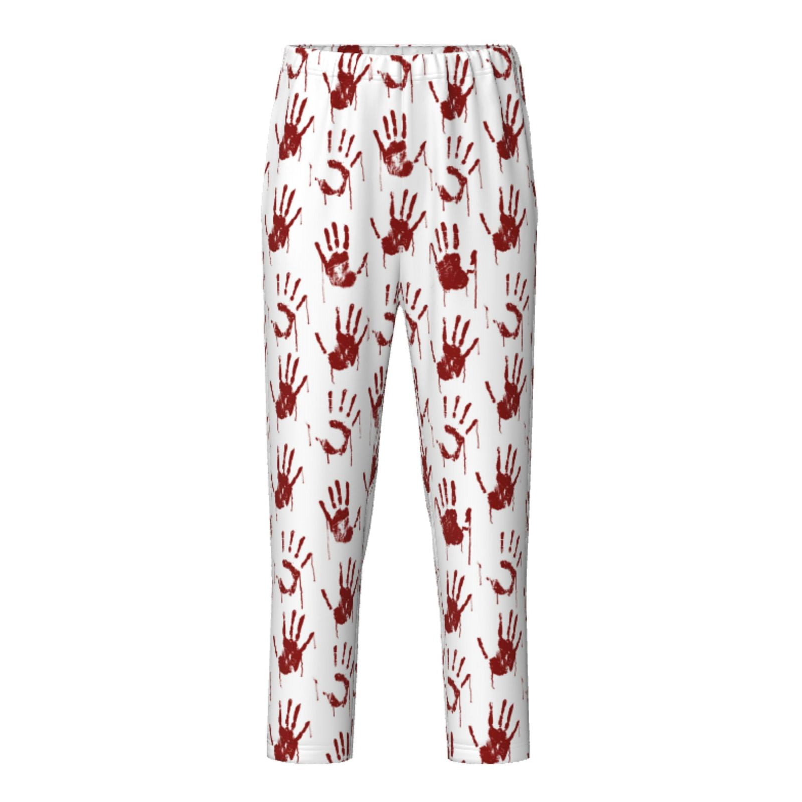 Fuzoiu Red Bloody Scary Hands2 Print Teenagers' Pajama Pants,Lounge ...