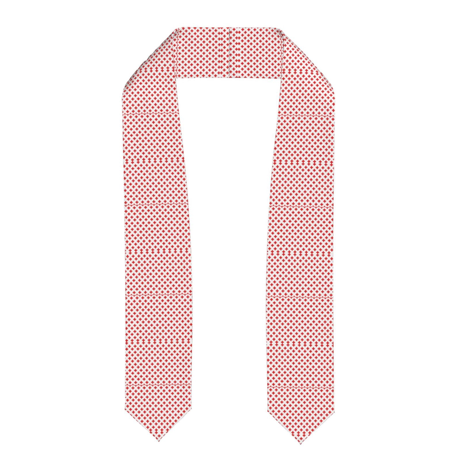 Fuzoiu Red Cross Print Graduation Sash,Graduation Stole,Unisex Adult ...