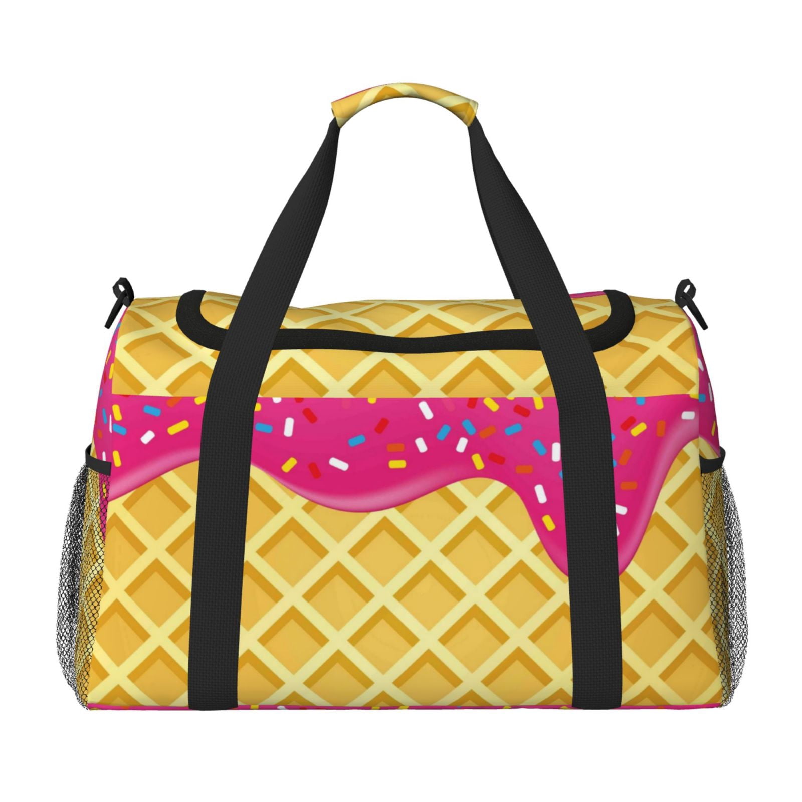 Fuzoiu Red Ice Cream Print Travel Duffle Bag,Carry On Tote Bags,Duffel ...