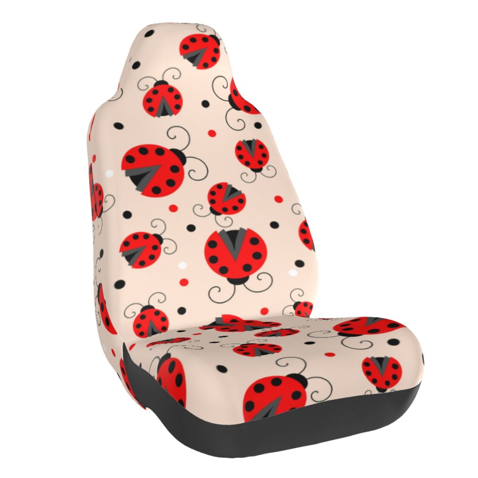 Fuzoiu Red Ladybug Print Elastic Car Seat Covers, Seat Cover Protector ...