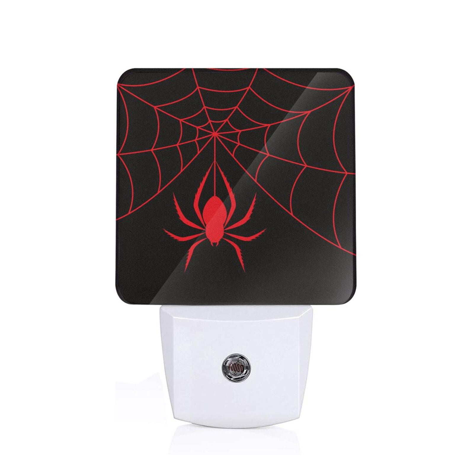 Fuzoiu Red Spider Print Dusk to Dawn LED Night Light with Light Sensor ...