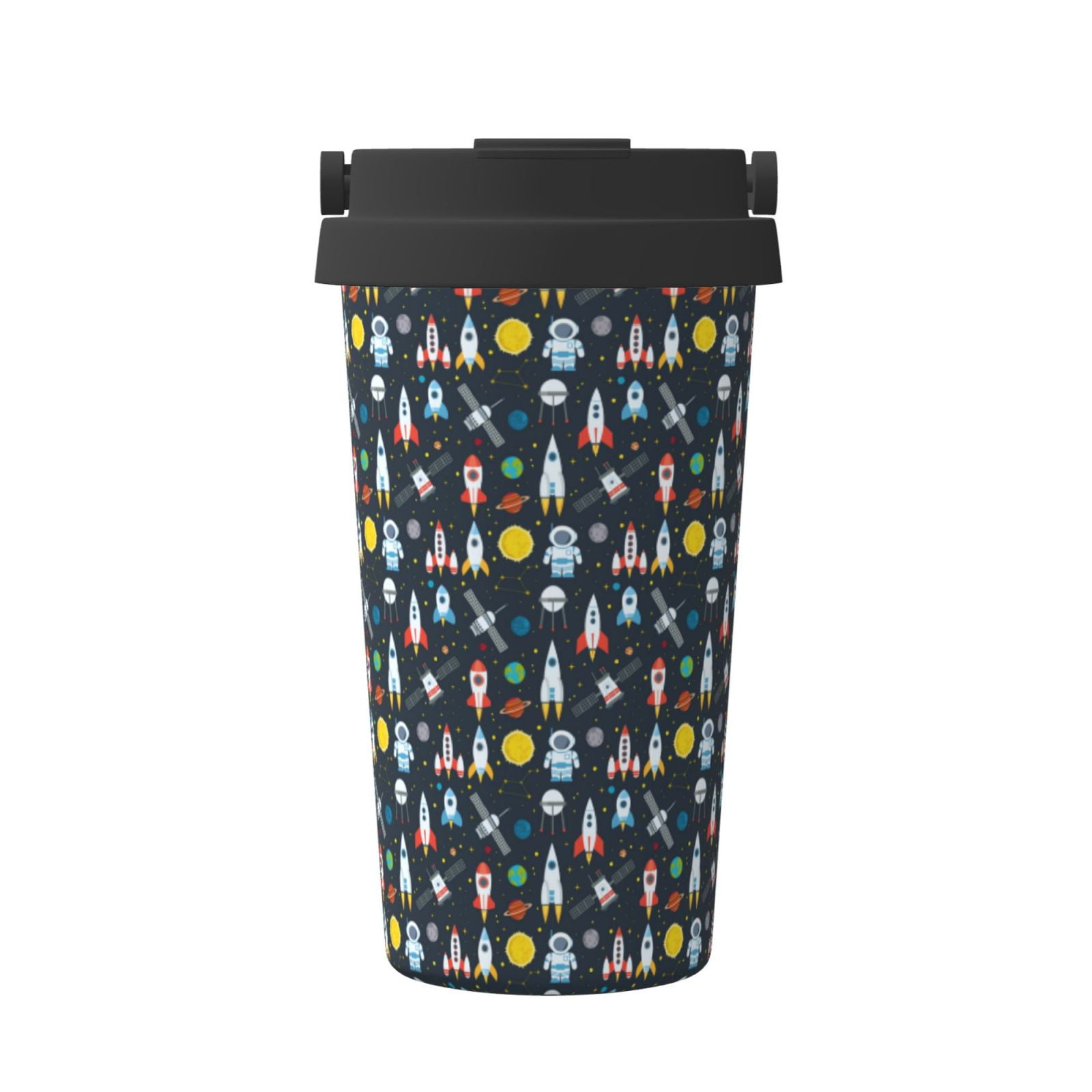 Fuzoiu Rocket Space Print Stainless Steel Travel Mug,Vacuum Insulated ...
