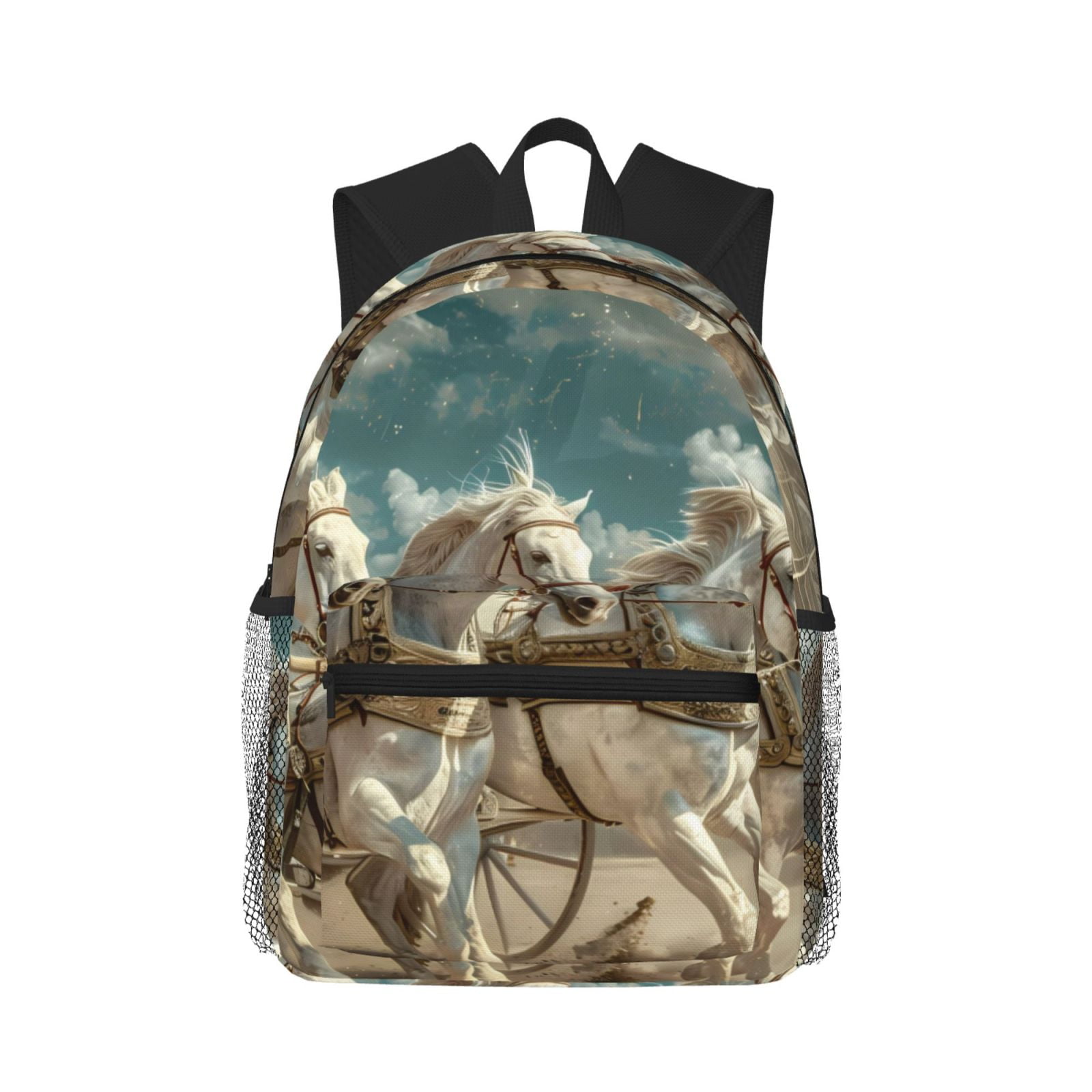 Fuzoiu Roman Chariot Horse Race Print School Backpack for Teens,Large ...