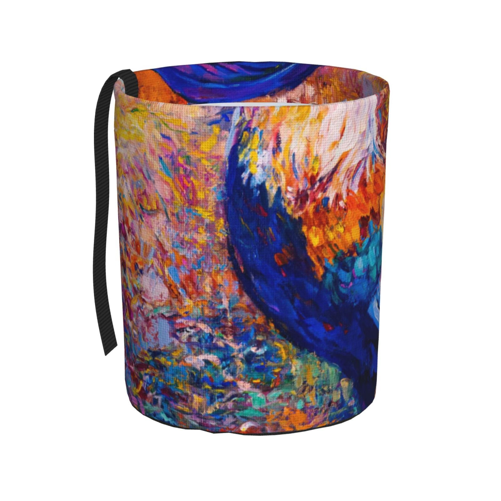 Fuzoiu Rooster Oil Painting Print Car Trash Can,Leakproof Car Trash Can ...