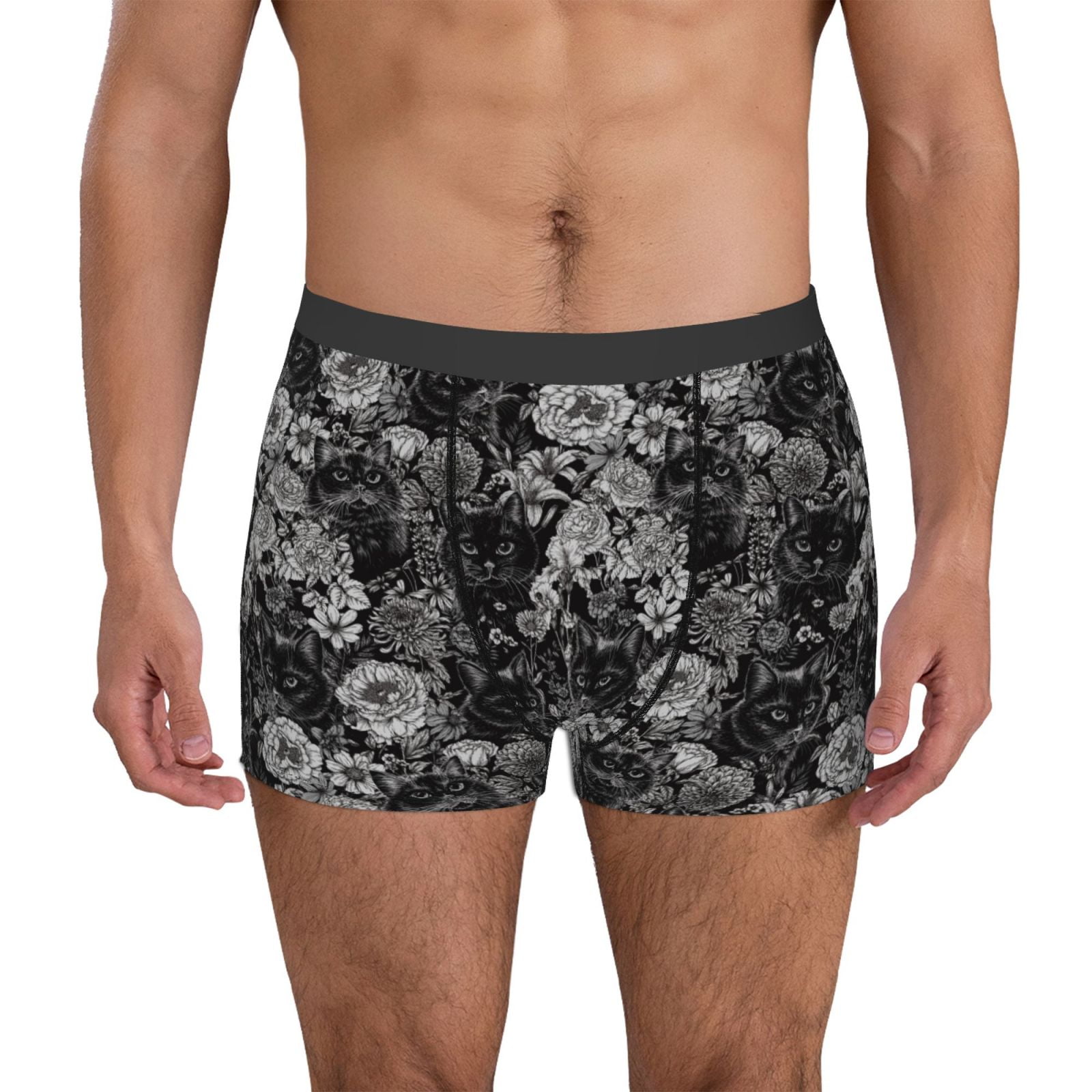 Fuzoiu Rose Flowers Print Men's Ultra Breathable Underwear,No Riding Up ...