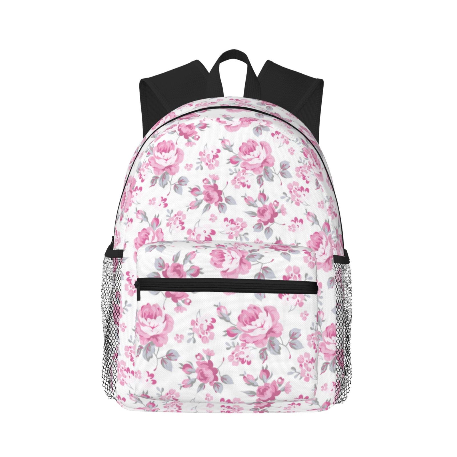 Fuzoiu Rose Flowers Print School Backpack for Teens,Large Bookbag ...