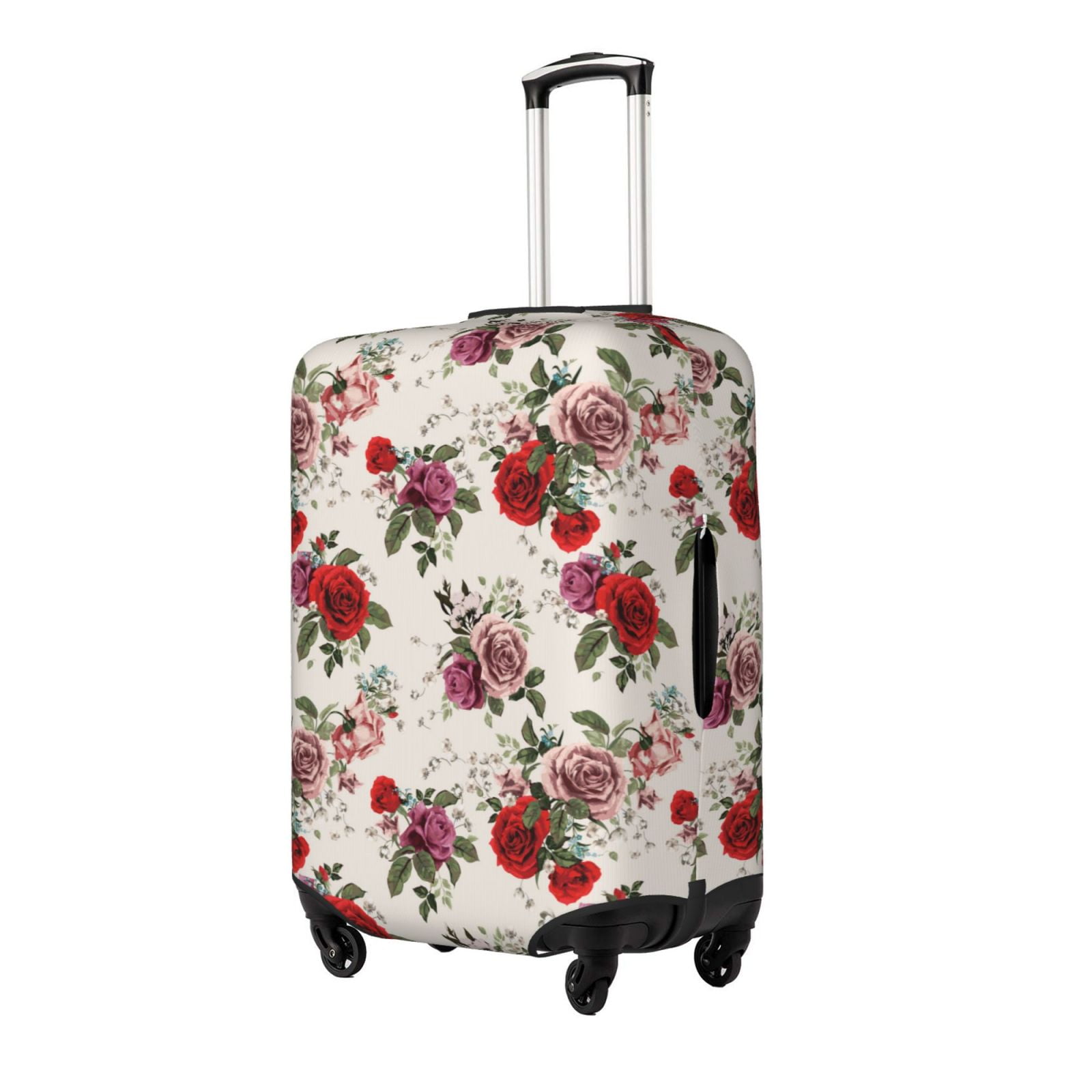 Fuzoiu Rose Flowers Print Suitcase Cover,Washable Luggage Covers for ...