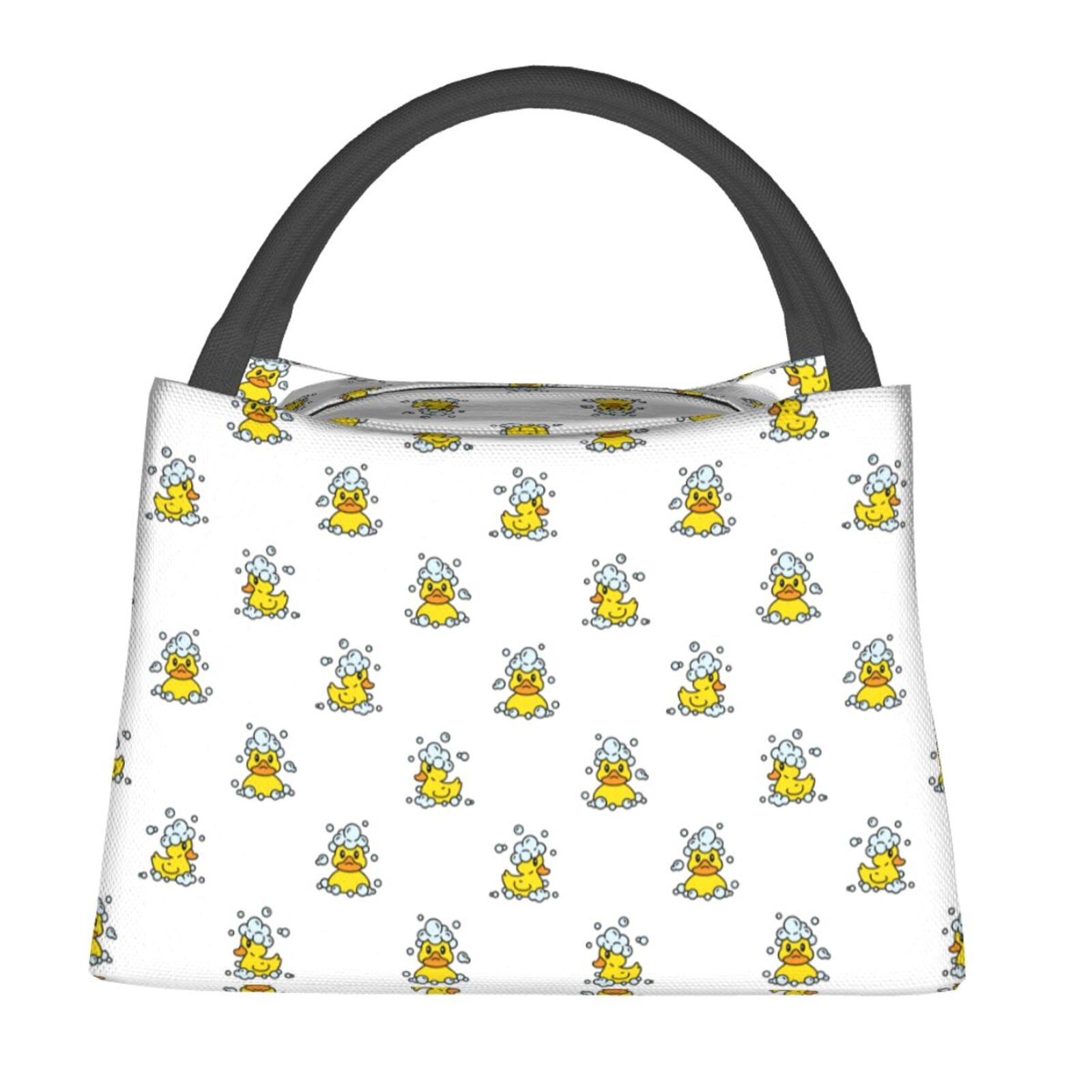 Fuzoiu Rubber Duck Showe Print Portable Insulation Lunch Bag,Large ...