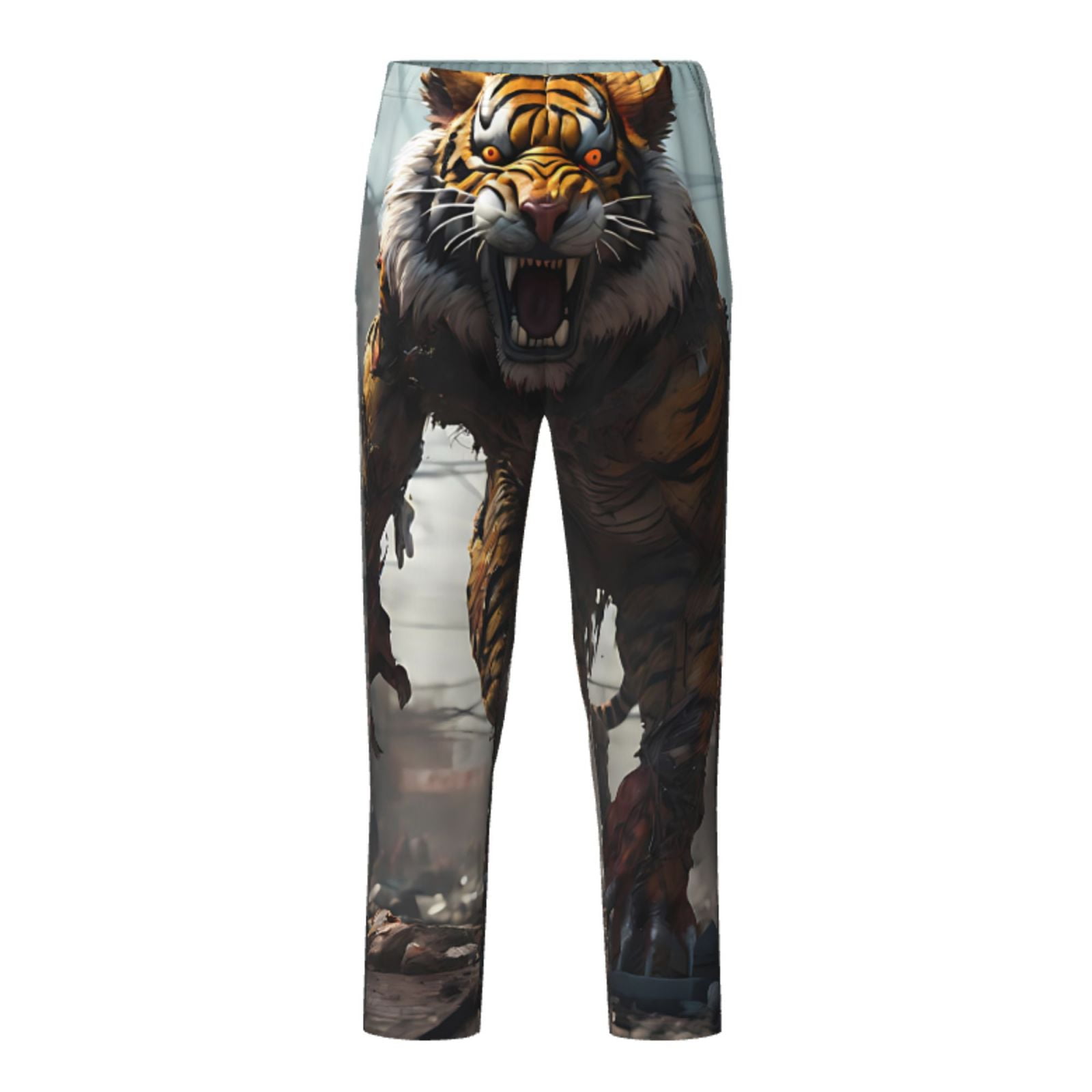 Fuzoiu Ruins Tiger Warrior Print Teenagers' Pajama Pants,Lounge Pants ...