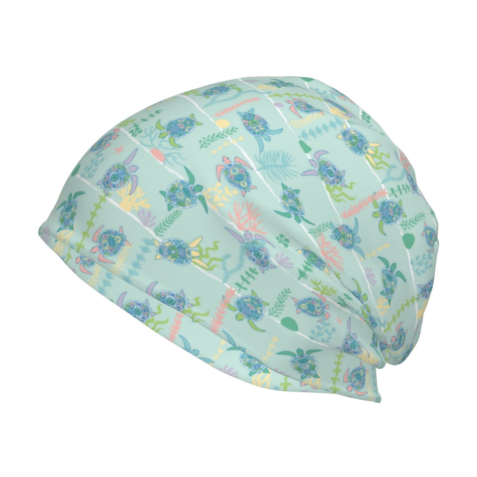 Fuzoiu Sea Turtle Print Winter Beanie Hat for Men & Women,Warm Knit Cap ...