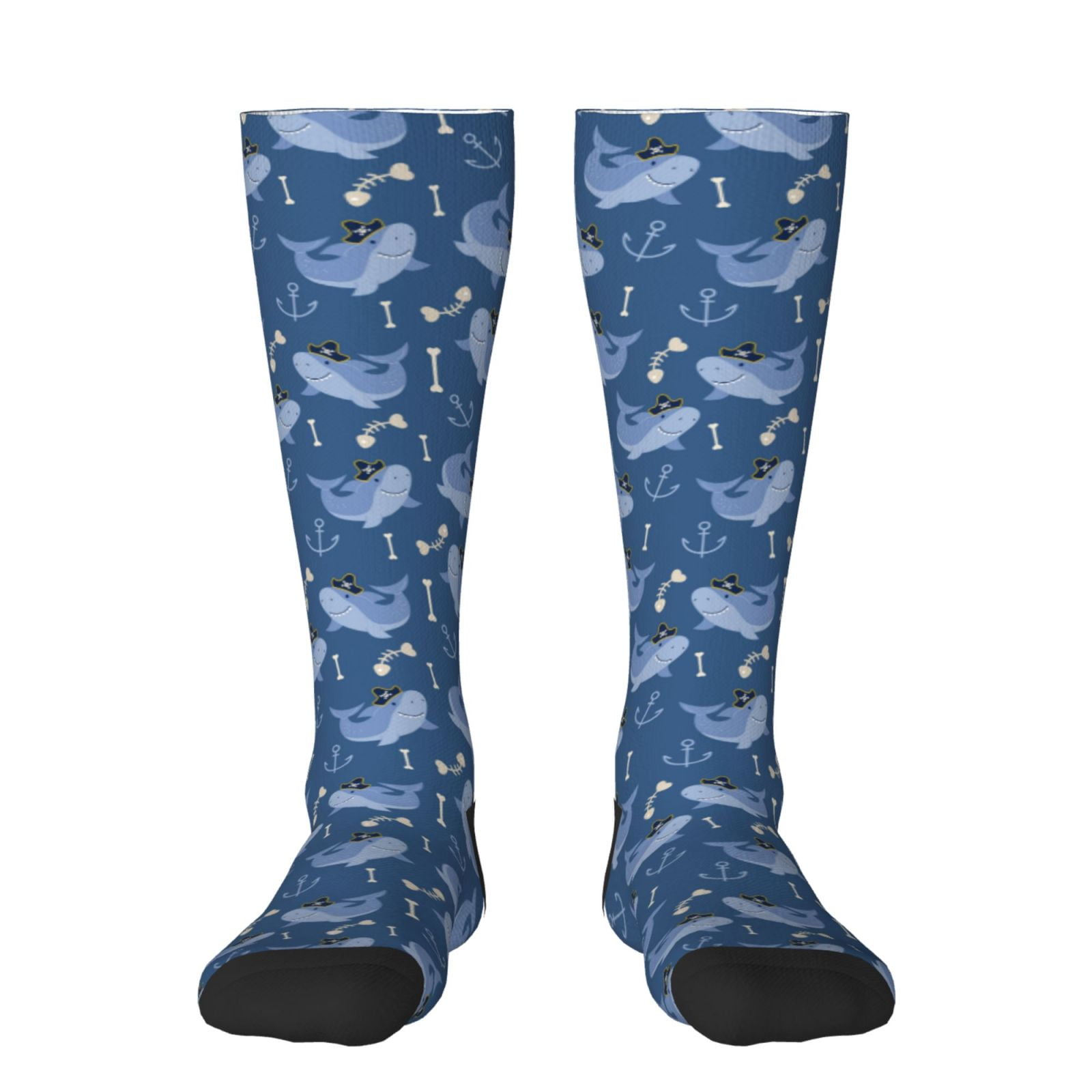 Fuzoiu Shark pirate Print Adult Stockings,Crew Socks,Unisex Fashion ...