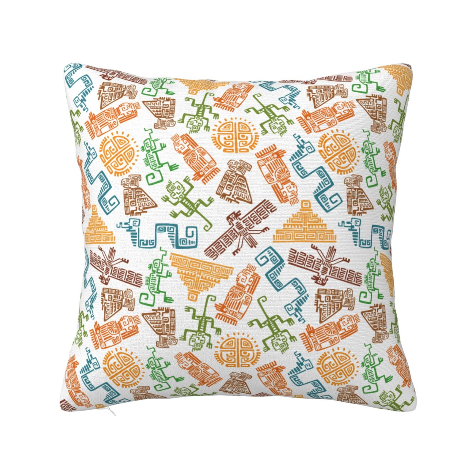 Fuzoiu Simple Drawing Print Square Pillow Cover,Hidden Zipper Design ...