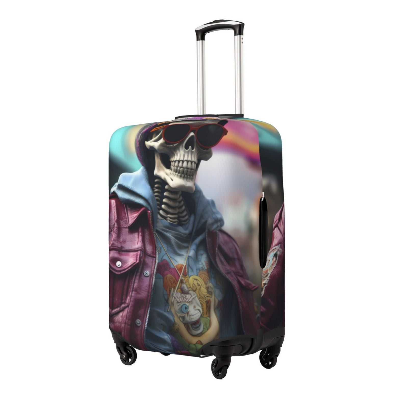 Fuzoiu Skeleton Cool Street Fashion Print Suitcase Cover,Washable ...