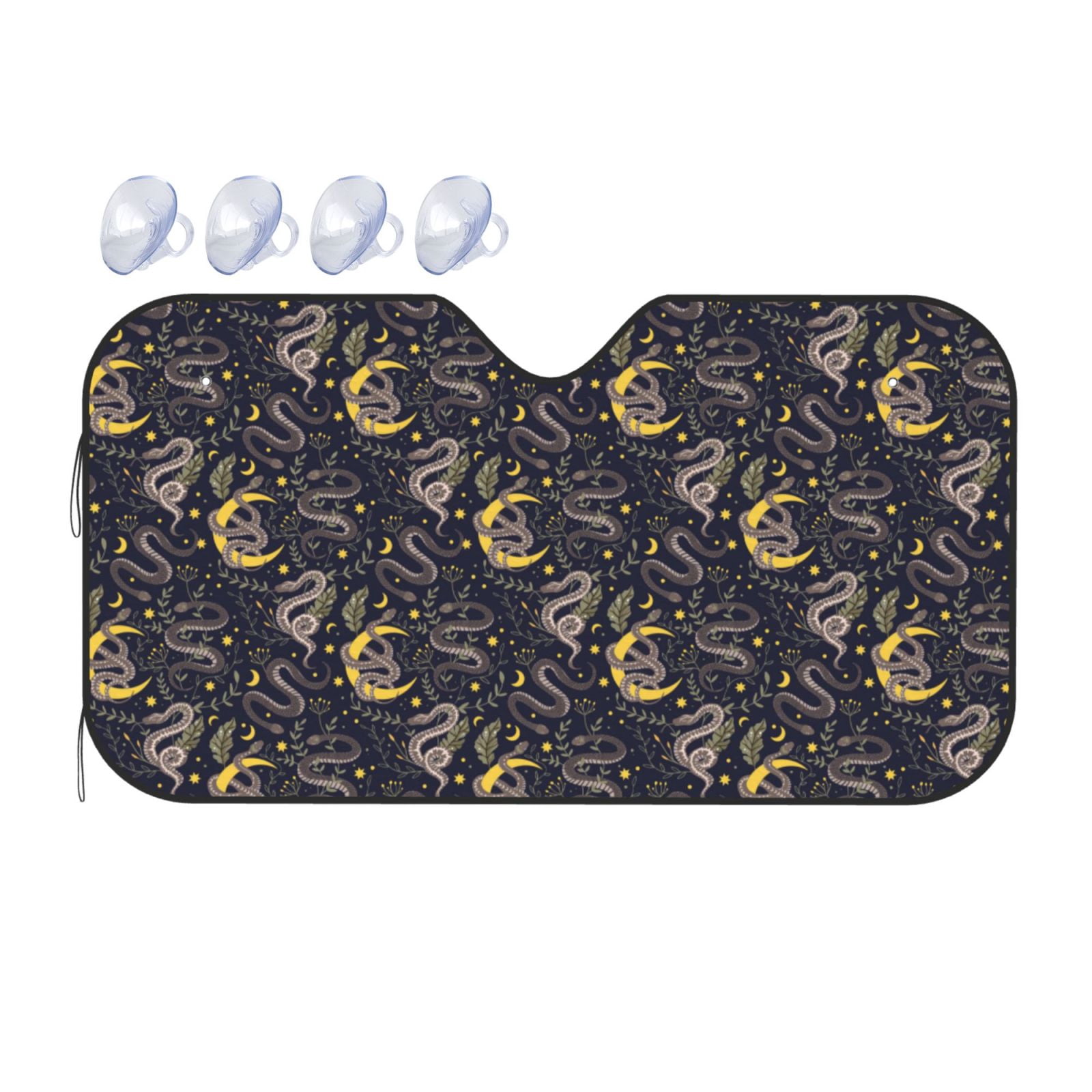 Fuzoiu Snake Sleep Print Car Windshield Sunshade,Foldable Reflective ...
