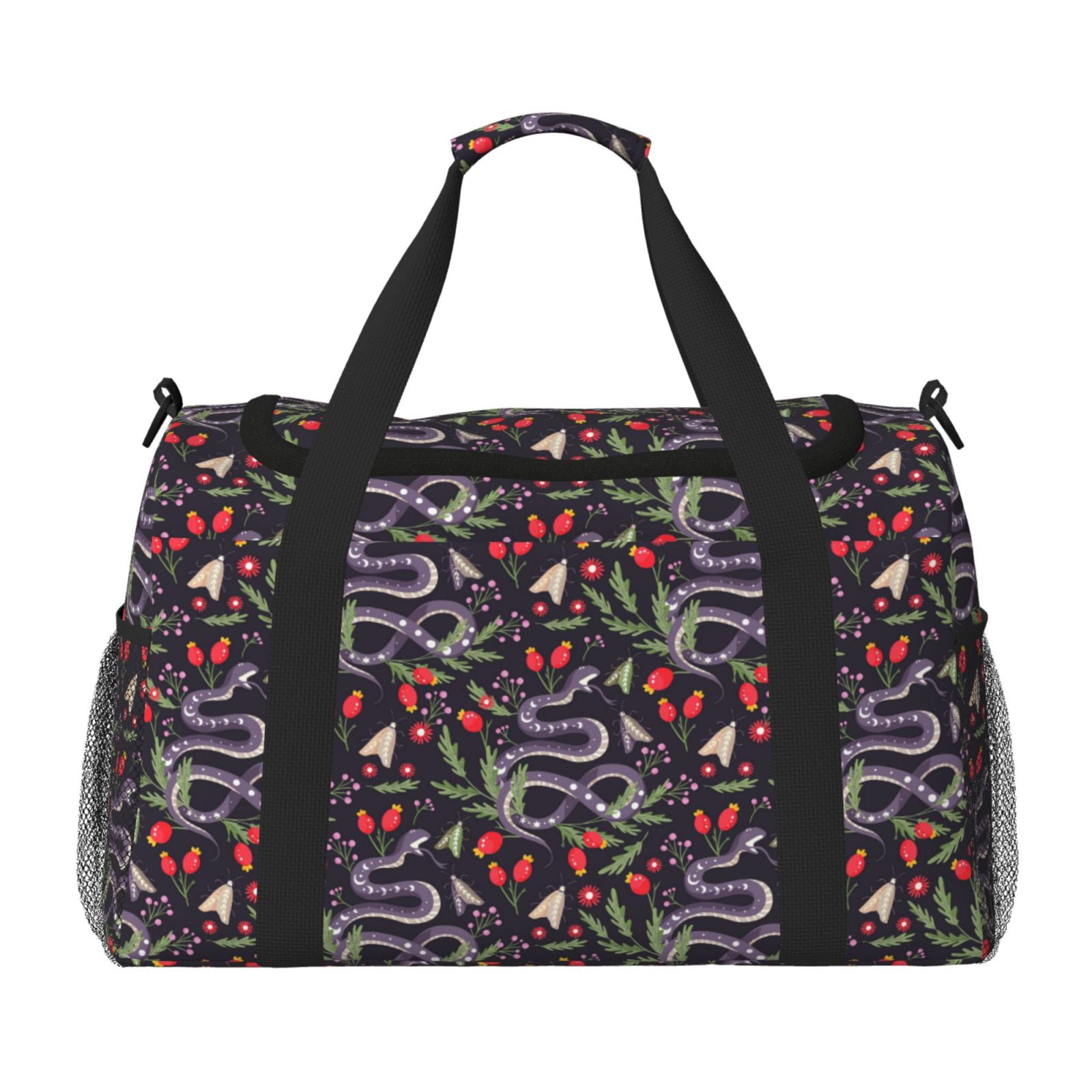Fuzoiu Snakes And Snake Fruit Print Travel Duffle Bag,Carry On Tote ...