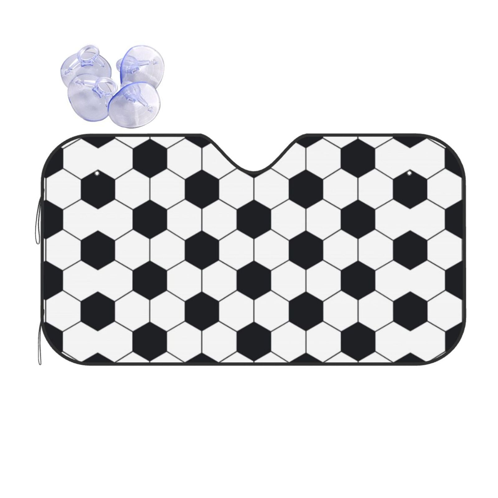 Fuzoiu Soccer Ball Print Car Windshield Sun Shade,Block Uv Rays ...