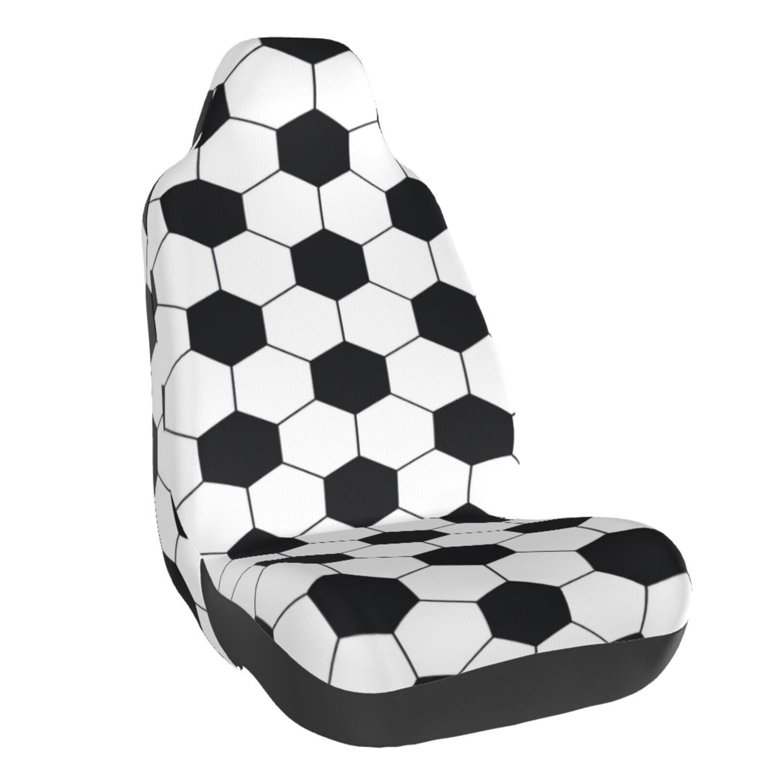Fuzoiu Soccer Ball Print Elastic Car Seat Covers, Seat Cover Protector ...