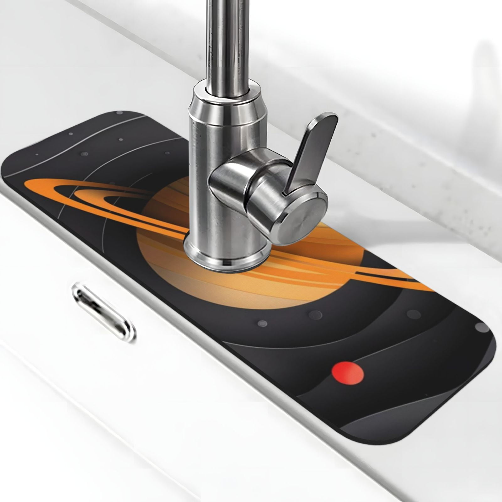 Fuzoiu Solar System Paper Art Print Kitchen Faucet Suction Pad, Sink ...