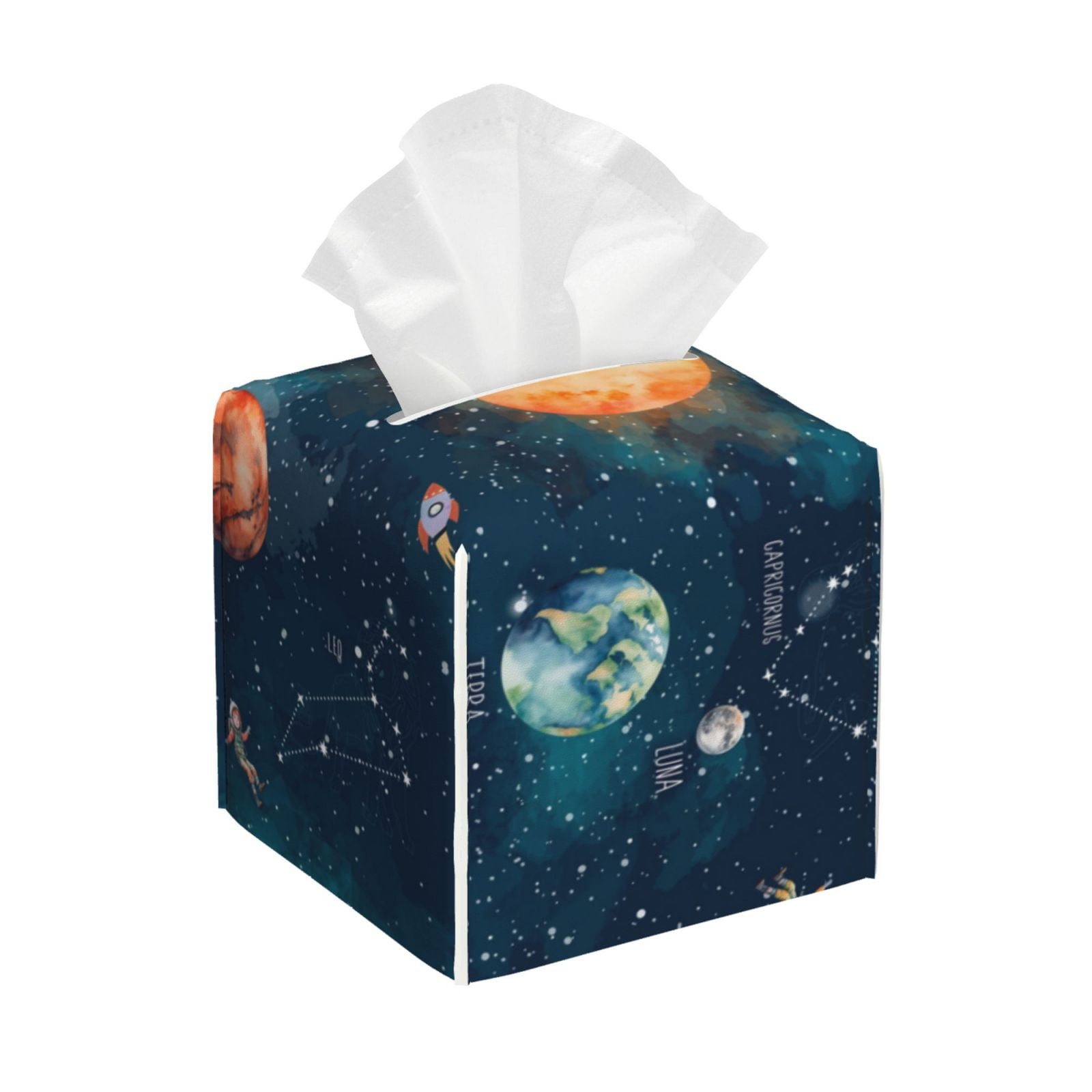 Fuzoiu Solar System And Planets Print Tissue Box Cover Holder, Square ...