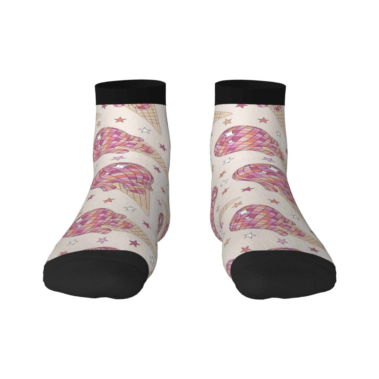 Fuzoiu Sparkling Ice Cream Print Adult Socks, Crew Moisture-wicking ...