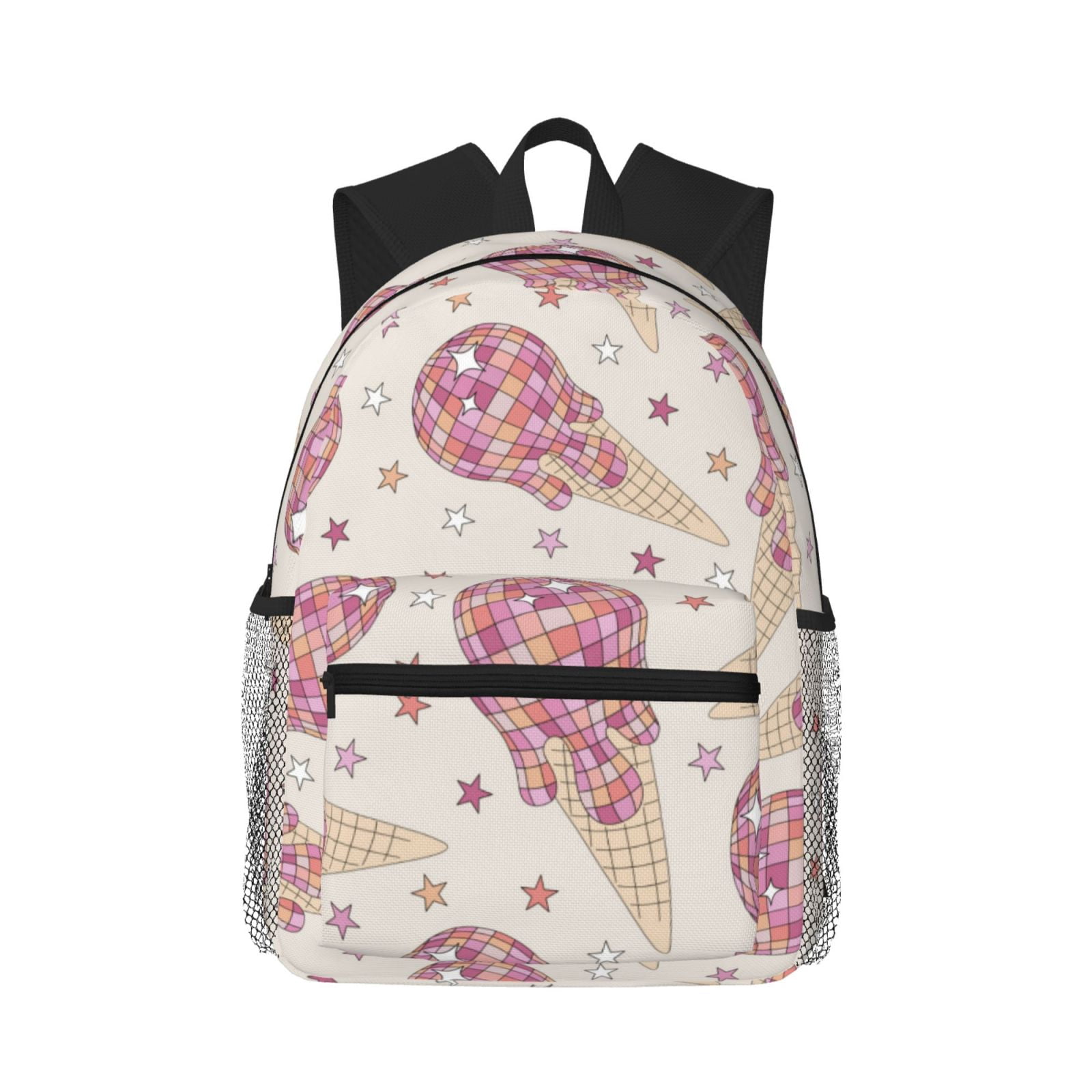 Fuzoiu Sparkling Ice Cream Print School Backpack for Teens,Large ...