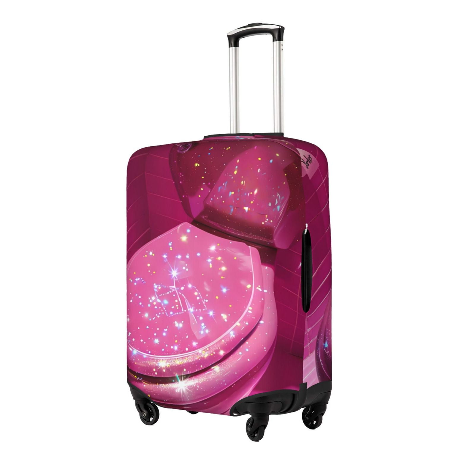 Fuzoiu Sparkling Pink Toilet Print Suitcase Cover,Washable Luggage ...