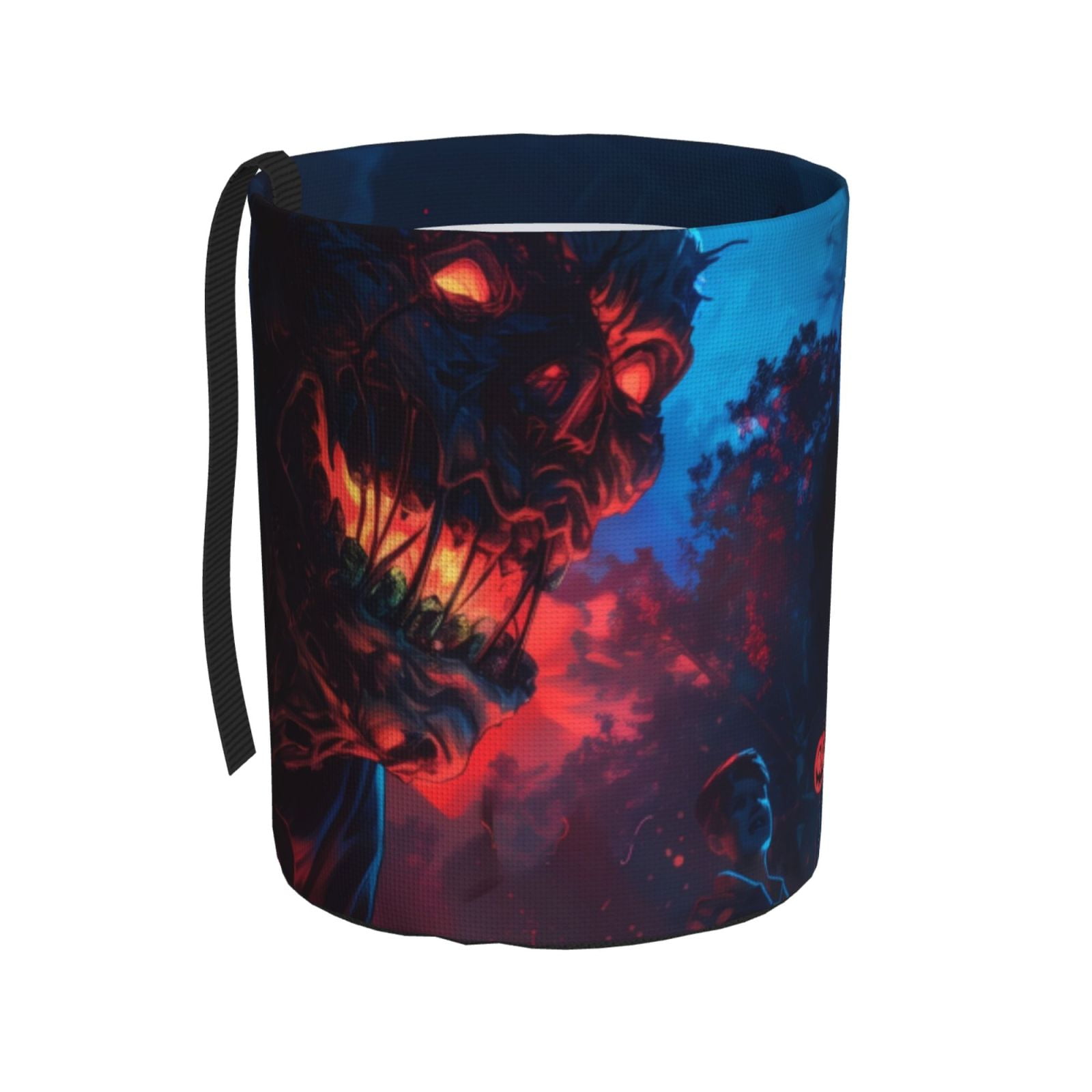 Fuzoiu Spooky Halloween Night Scene Print Car Trash Can,Leakproof Car ...