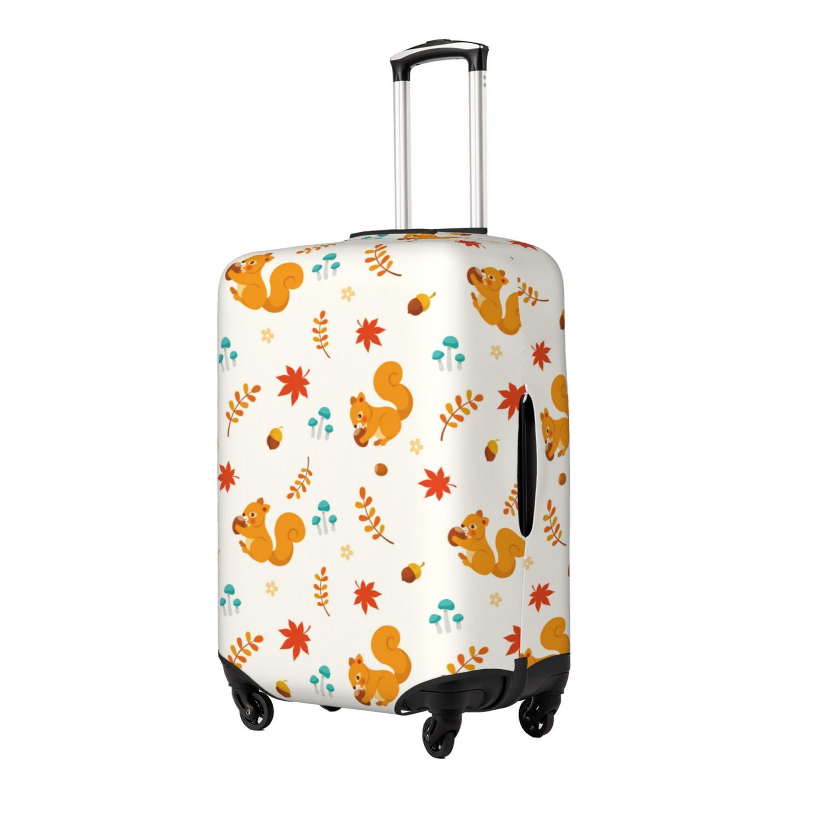 Fuzoiu Squirrel Maple Leaves And Nuts Print Suitcase Cover,Washable ...