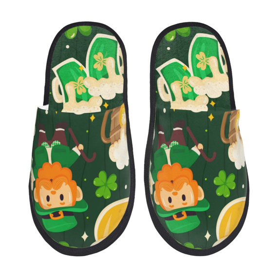 Fuzoiu St Patrick's Day10 Print Unisex Furry Slippers,Plush Indoor ...