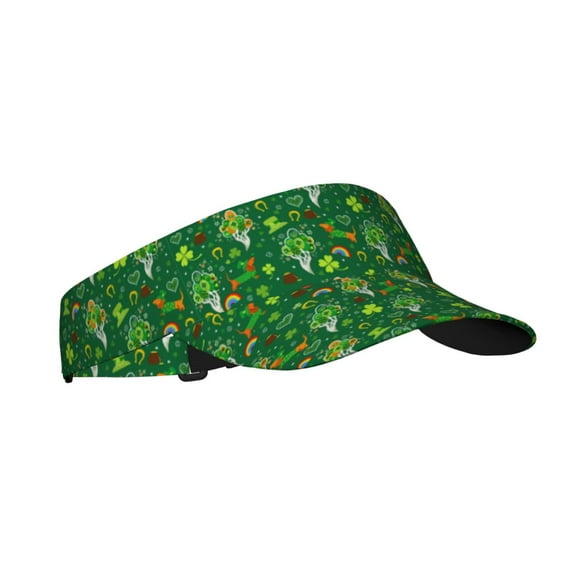 Fuzoiu St. Patrick's day Print Adult Sunscreen Visor Cap,Adjustable Summer Cap for Men Women ...