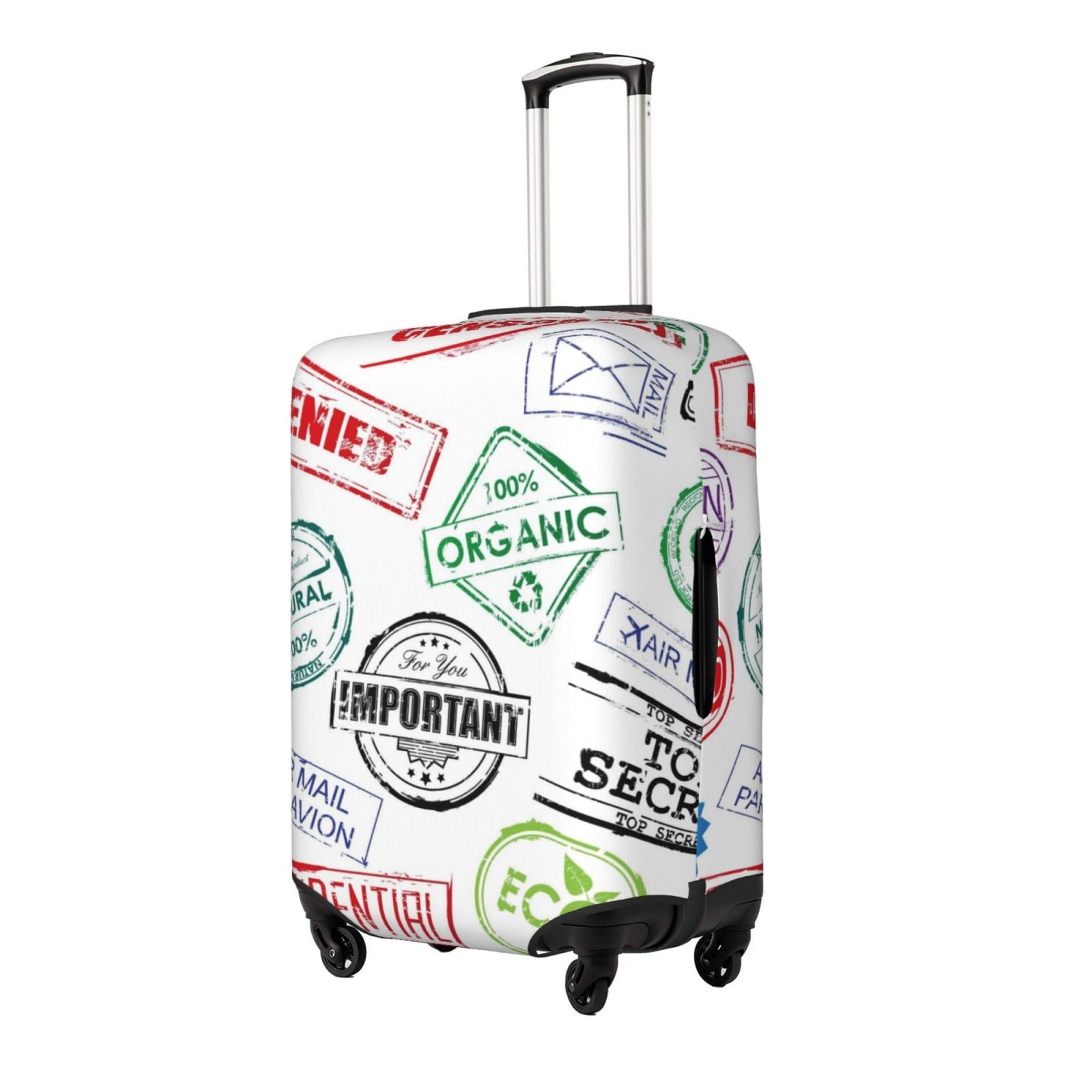 Fuzoiu Stamp Set Collection Print Suitcase Cover,Washable Luggage ...