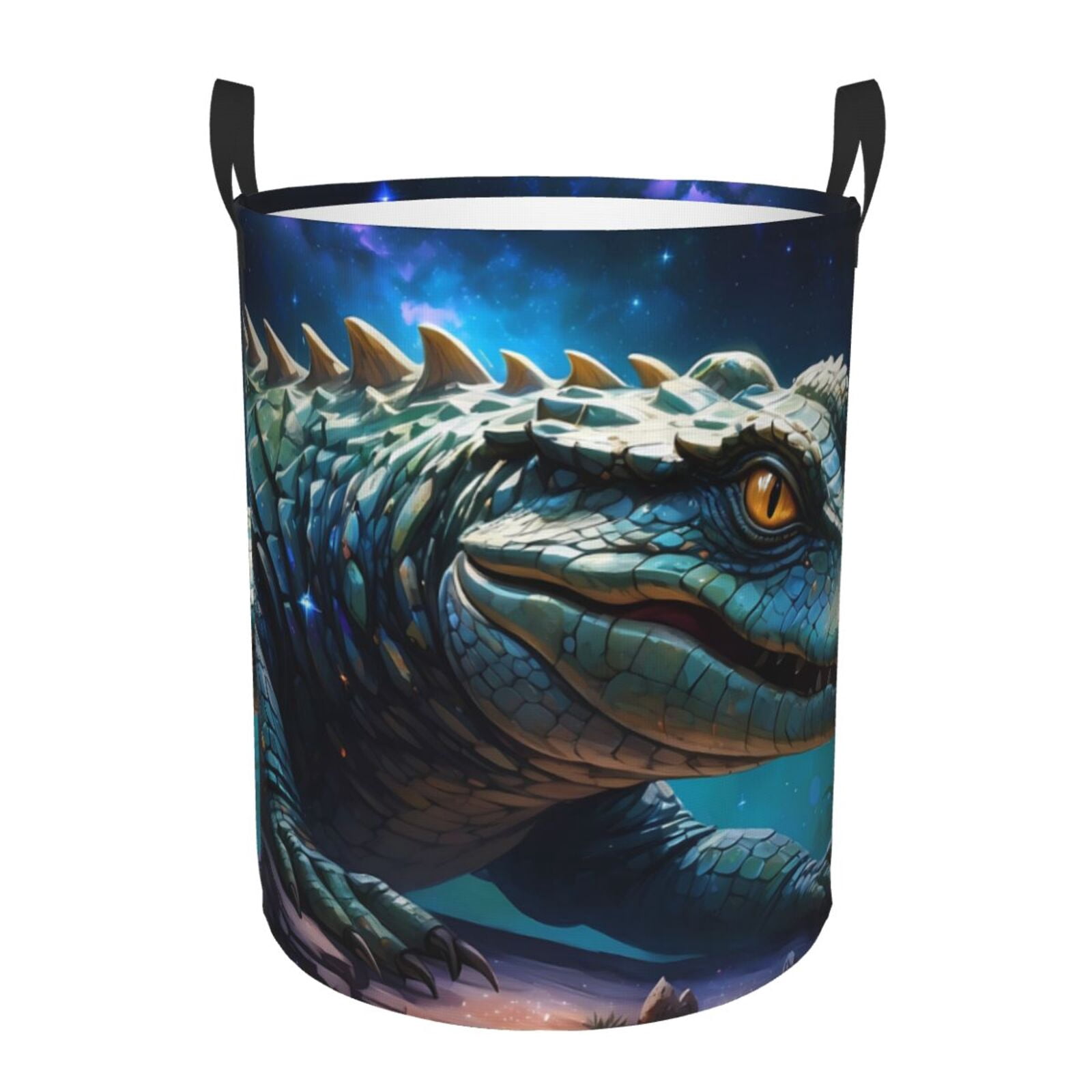 Fuzoiu Starry Sky Colorful Crocodile A Print Circular Hamper,Laundry ...