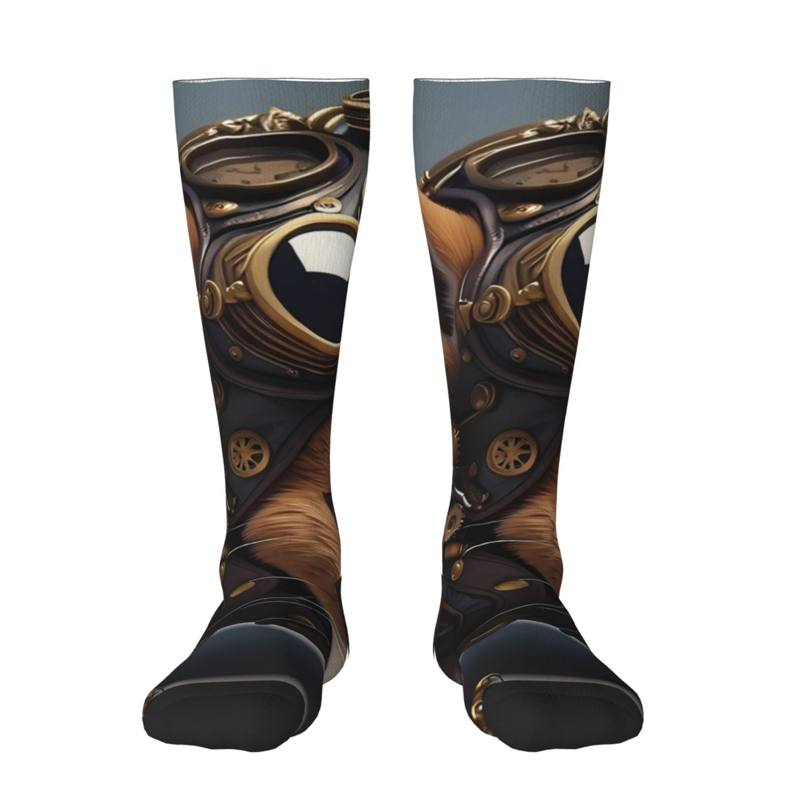 Fuzoiu Steampunk Squirrel Pilot Print Adult Stockings,Crew Socks,Unisex ...