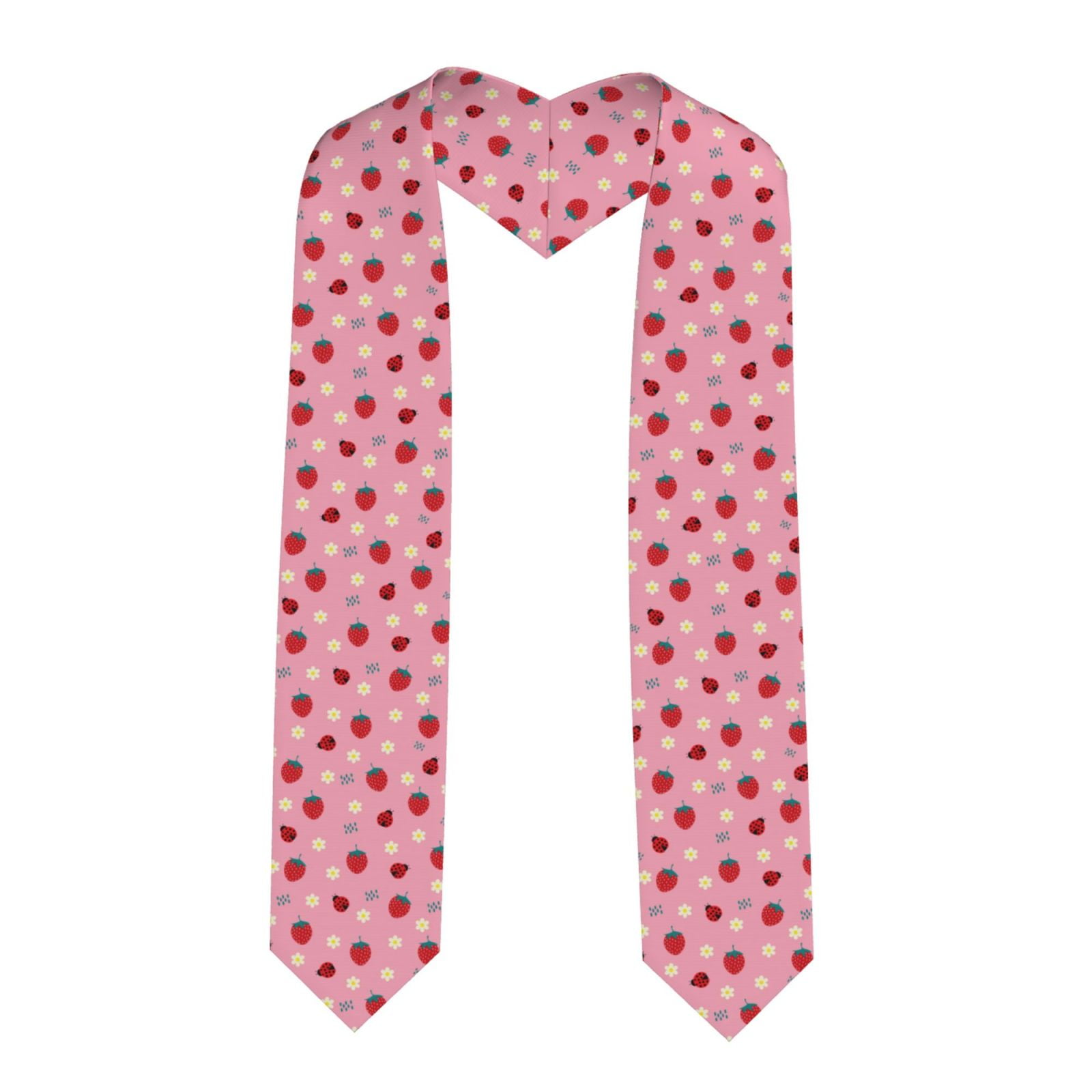 Fuzoiu Strawberry and Ladybugs Print Graduation Sash,Graduation Stole ...