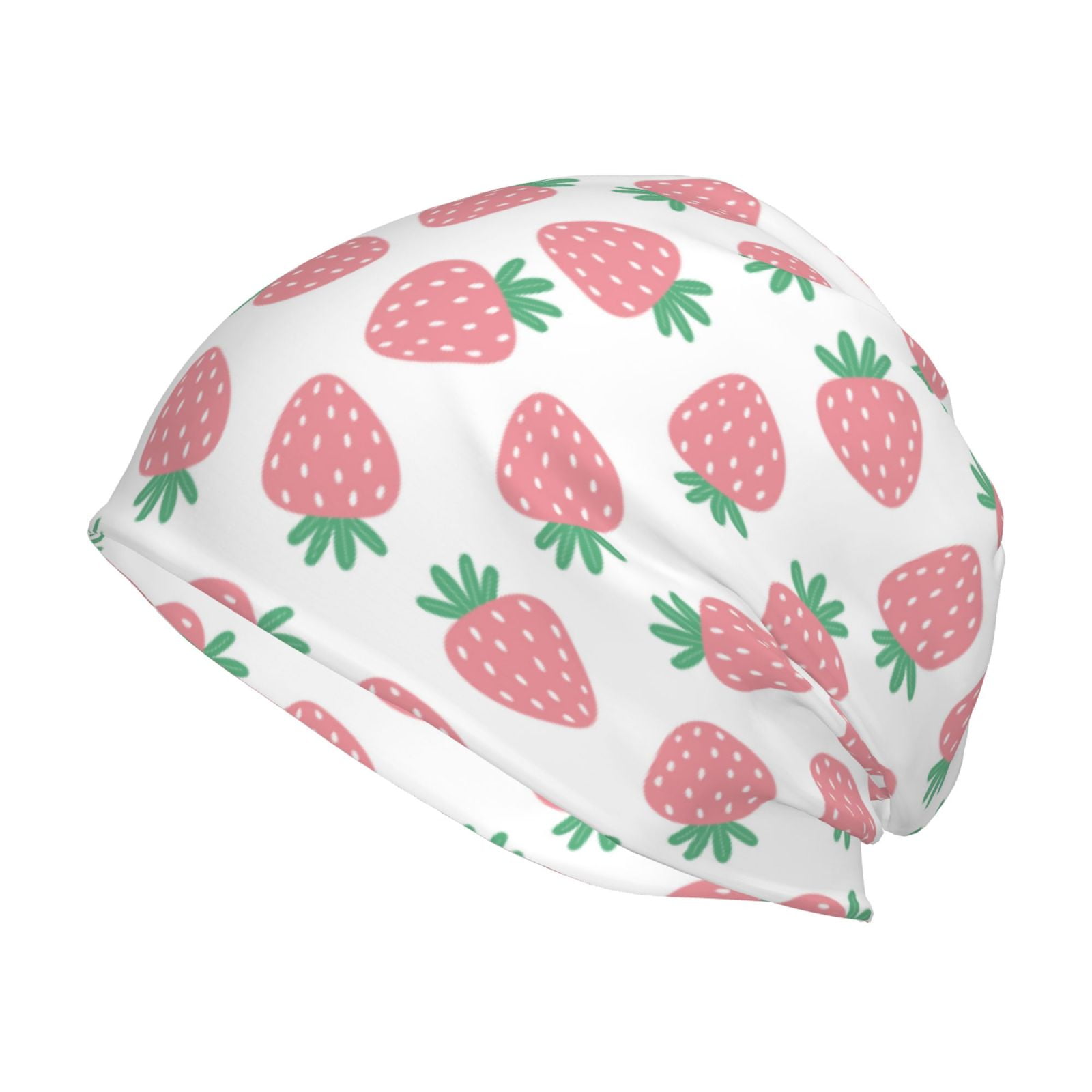 Fuzoiu Strawberry Print Winter Beanie Hat for Men & Women,Warm Knit Cap ...