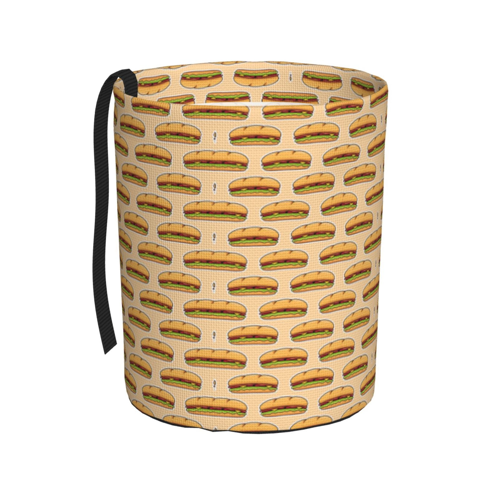 Fuzoiu Submarine Sub Sandwich Print Car Trash Can,Leakproof Car Trash ...